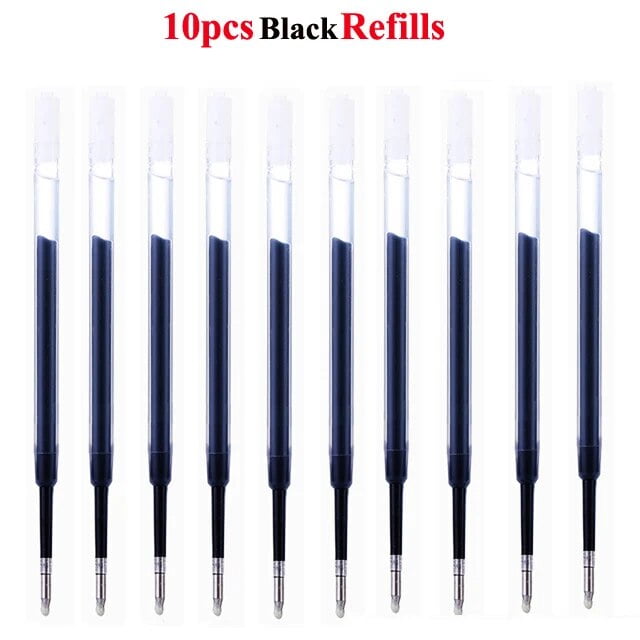 BEIFA Metal Gel Ink Sign Pen Rotating 0.5MM Black Switzerland Refill ...