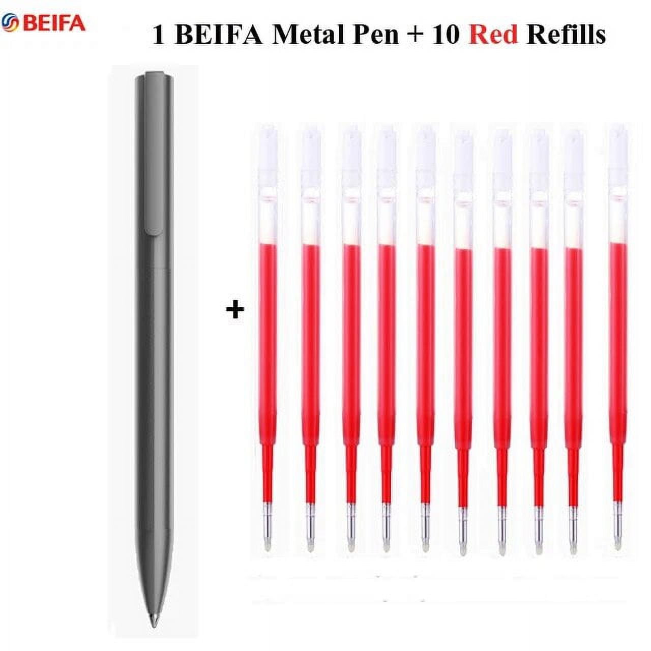 BEIFA Metal Gel Ink Sign Pen Rotating 0.5MM Black Switzerland Refill ...