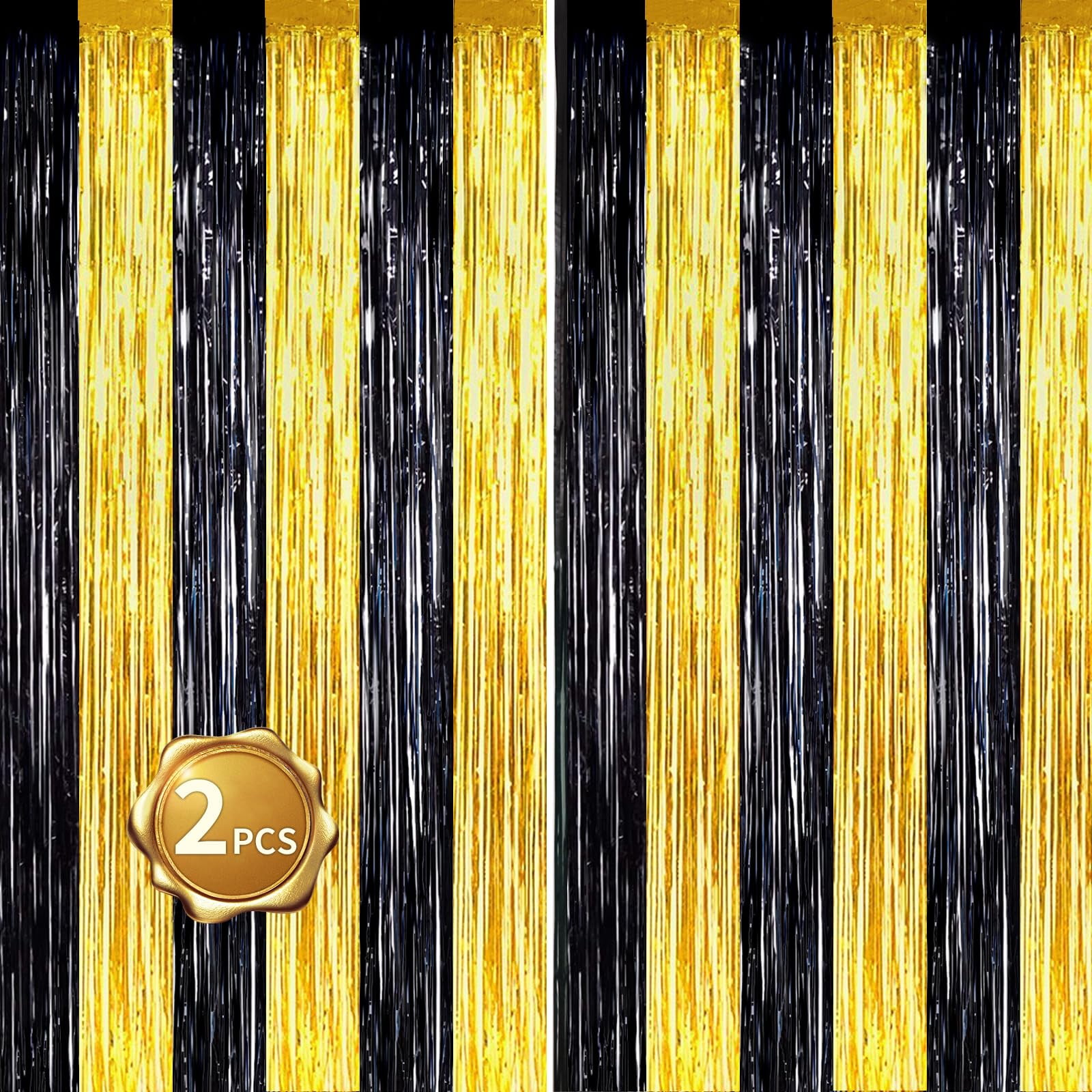 BEISHIDA 2Pcs Black Gold IRF13 Door Streamers Congrats Decoration ...