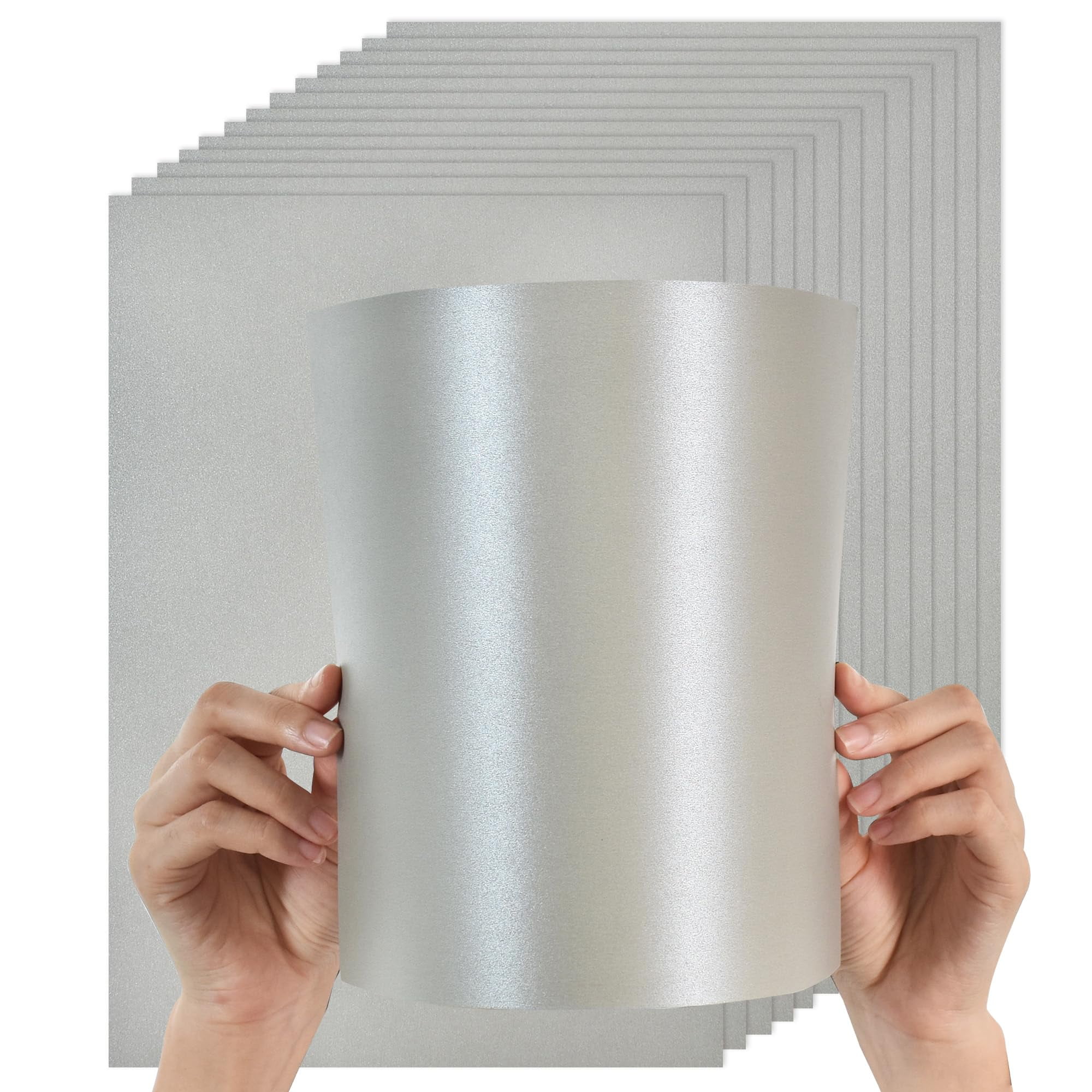 BEISHIDA 30 Sheets Silver TSF6 Cardstock Paper, A4 Shimmer Cardstock ...