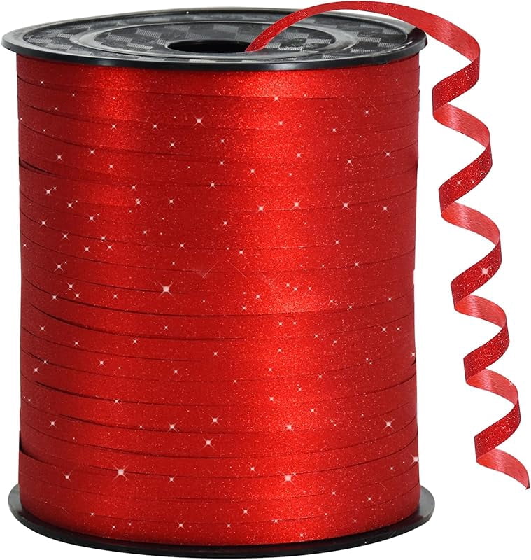 BEISHIDA 500 Yards Silver Ribbon Curling Crimped, Balloon String Shiny ...