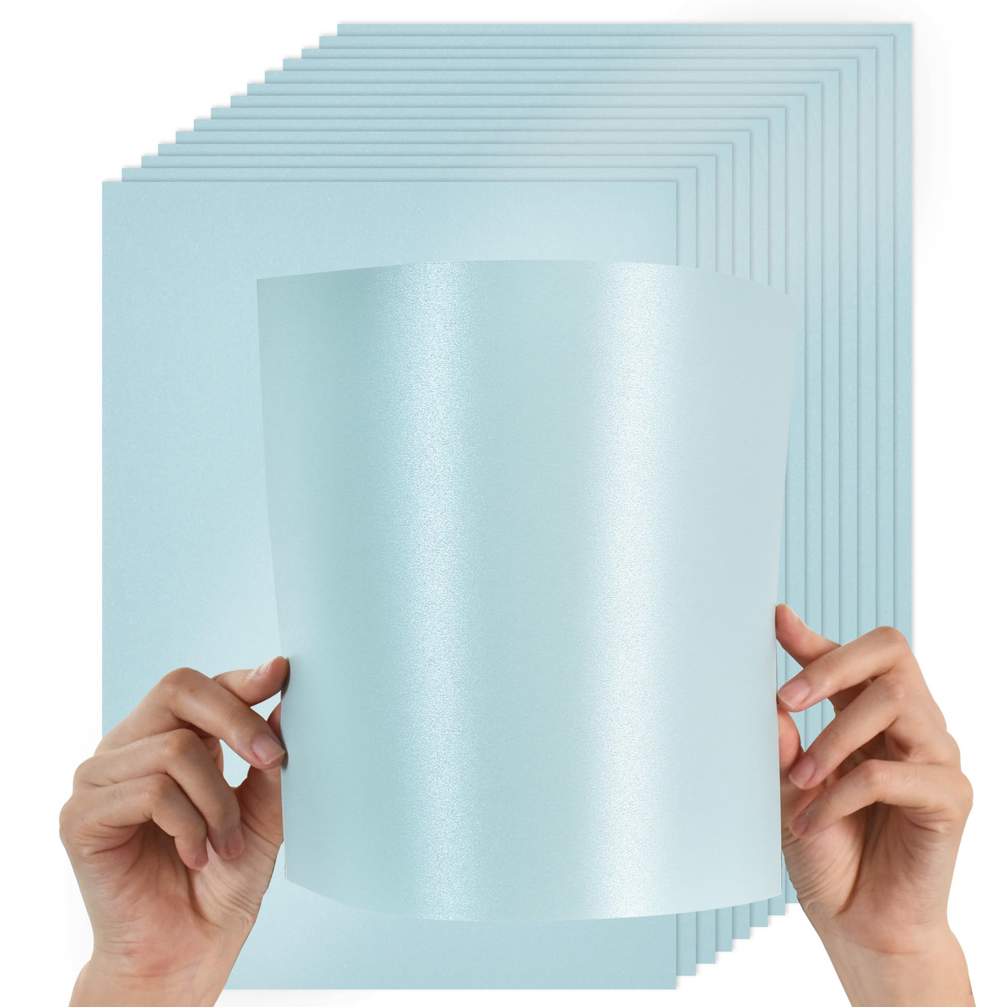 BEISHIDA A4 8.5 x DHF10 11inch Shimmer Cardstock, Powder CardStock Printer Paper, 250GSM Thick ...