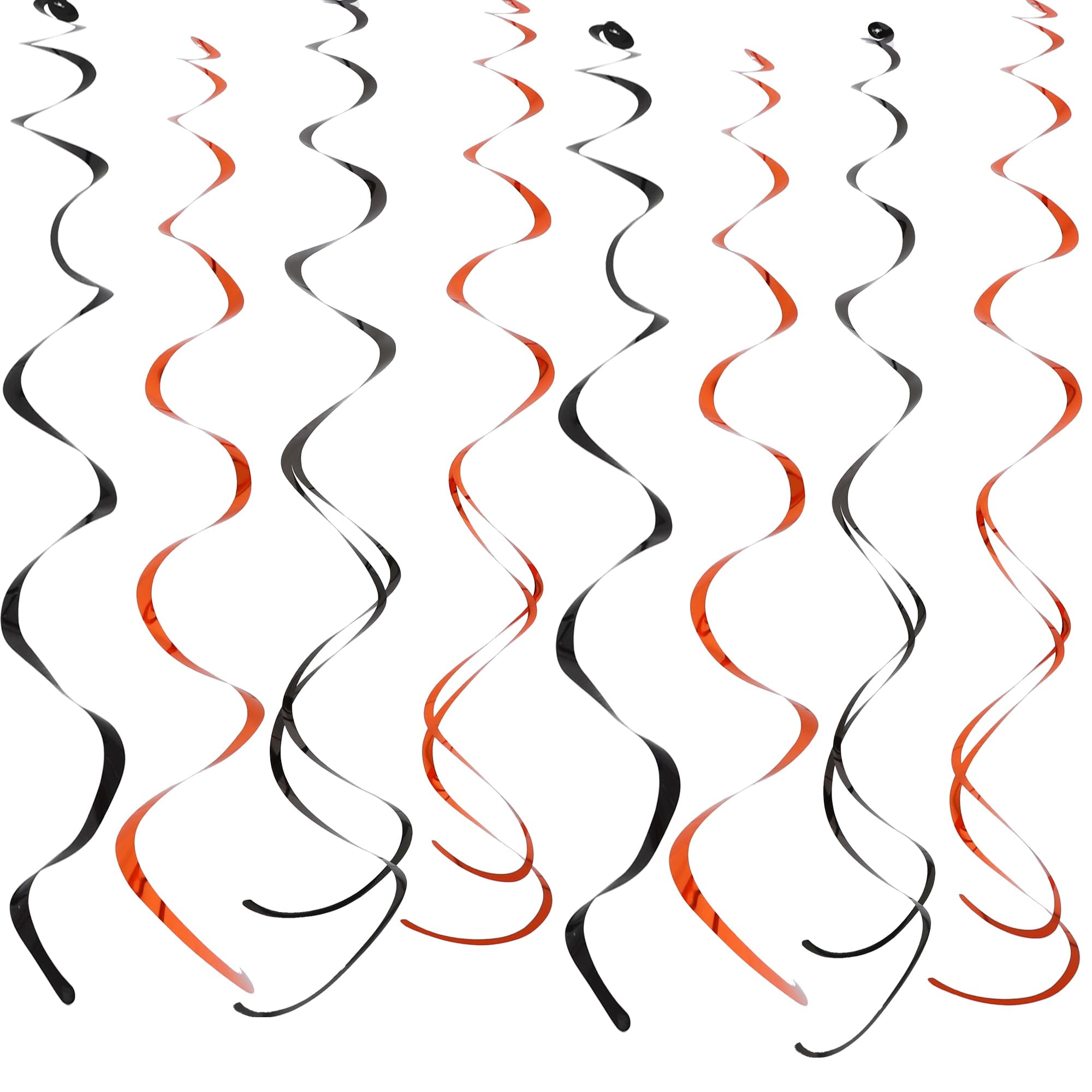 BEISHIDA Black Orange CORNET Hanging Swirls Party Decorations Plastic ...
