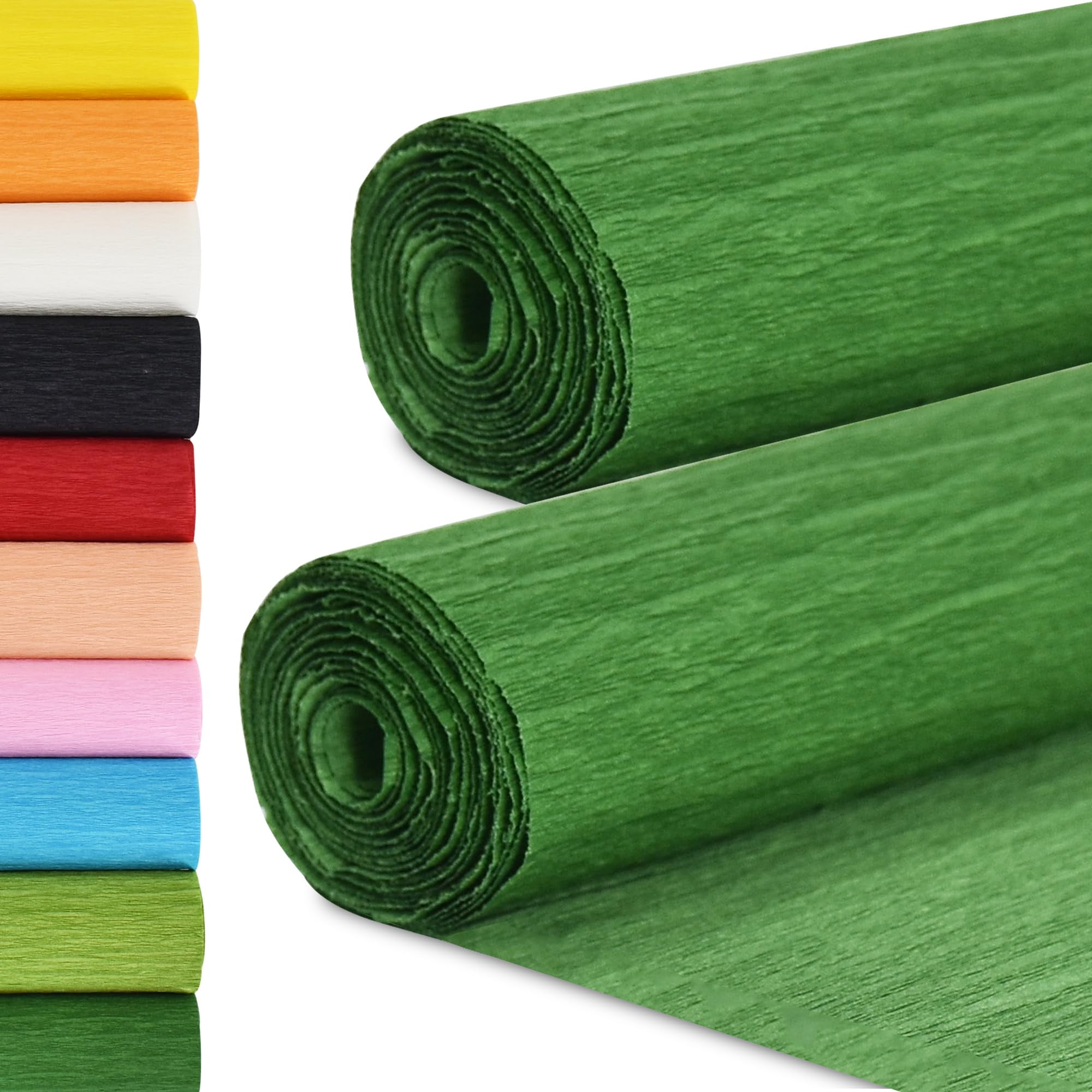 BEISHIDA Dark Green Crepe BCF26 Paper Roll, 9.8 Inch Wide 8ft Long ...