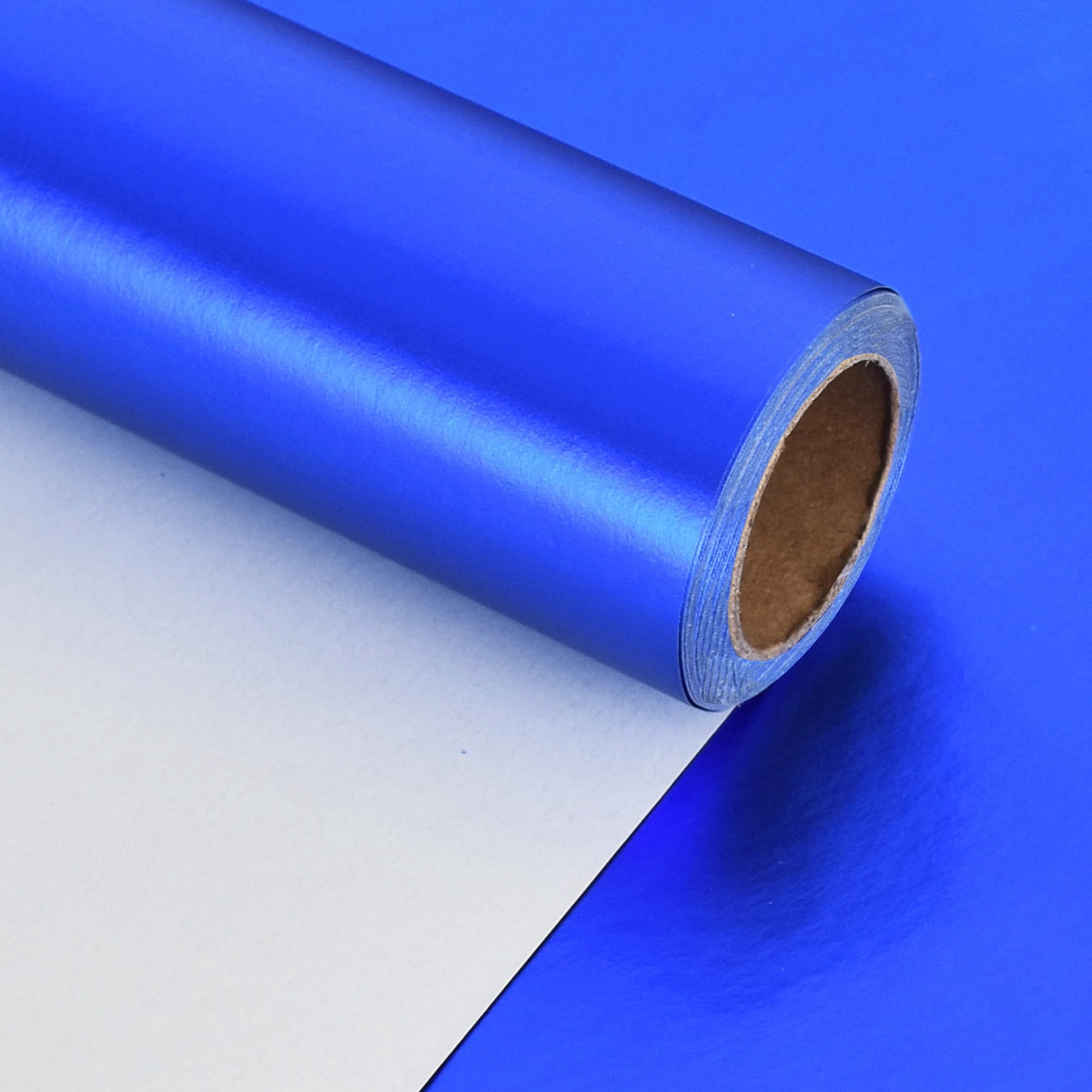 BEISHIDA Royal Blue FEV6 Wrapping Paper Roll, Metal Matte Solid Color ...