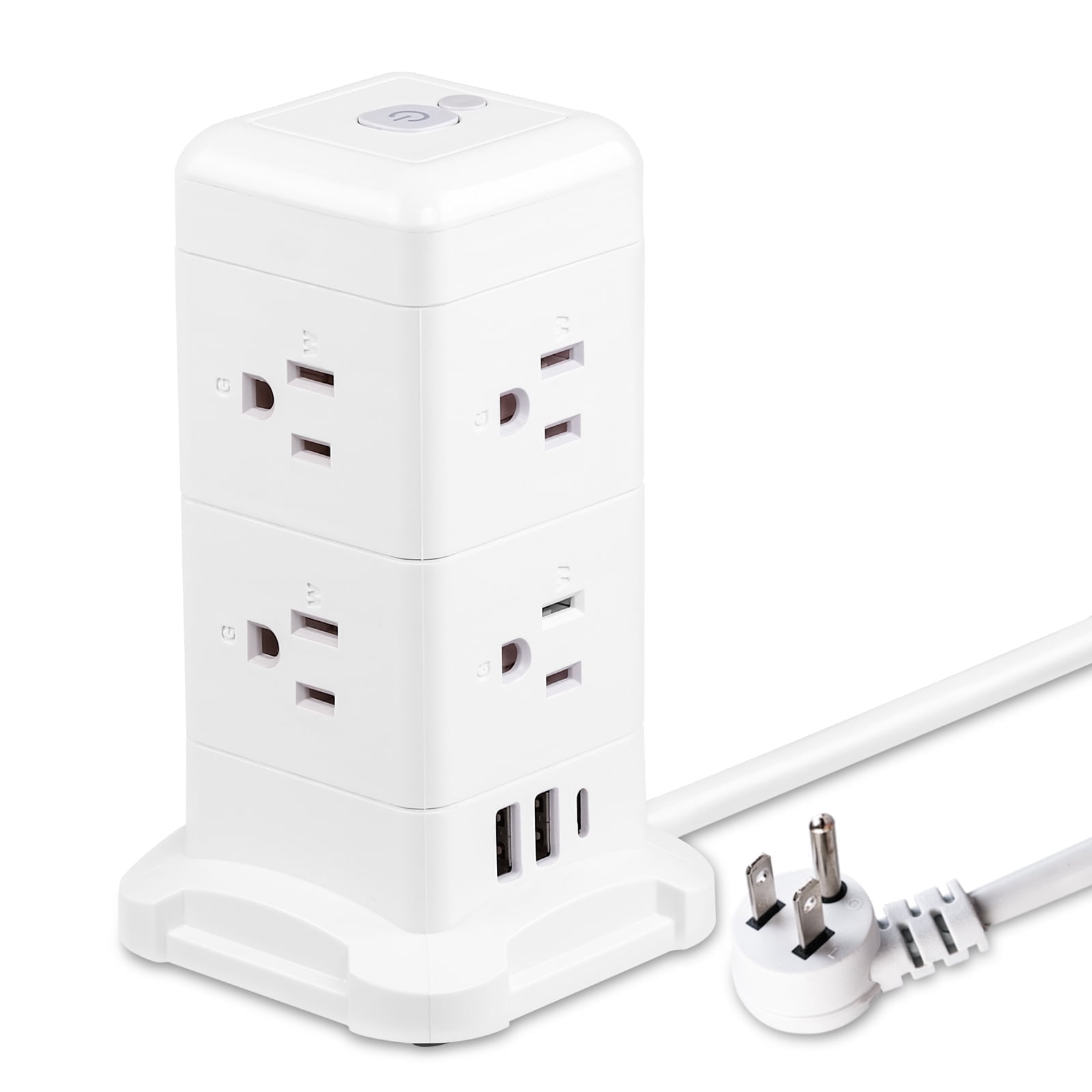 BEISHINK 8 Export Tower-Type Surge Protector with Night Light Function ...
