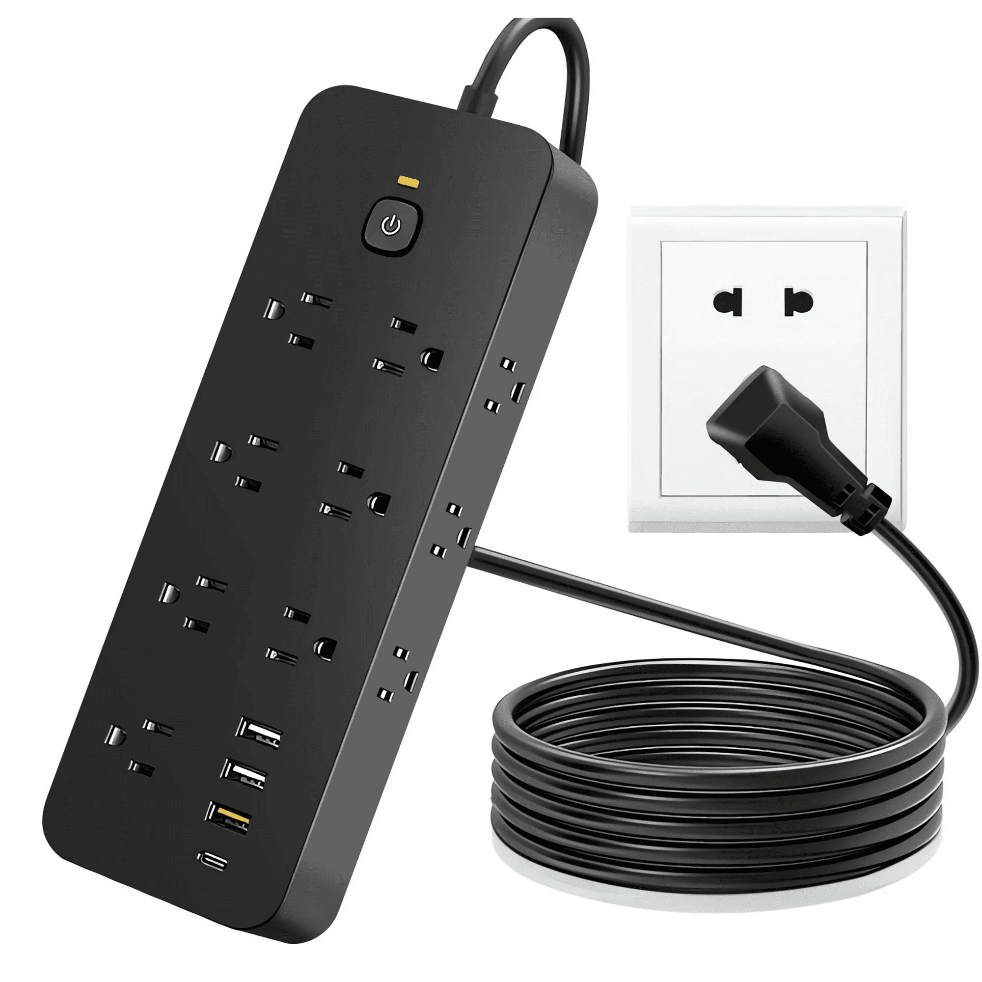BEISHINK Surge Protector Extension Cable Power Board with Multiple Plug ...