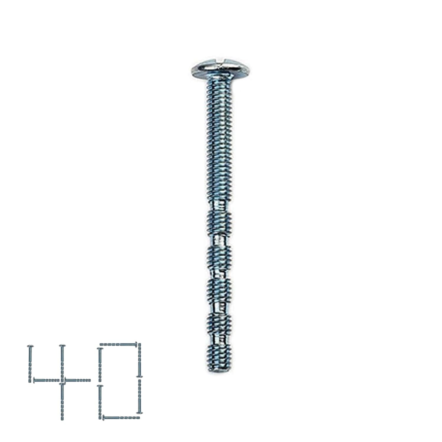 BEIUTAO 40Pcs 1.96in/50mm Metric Screws, 4mm Diameter, for Cabinets and ...
