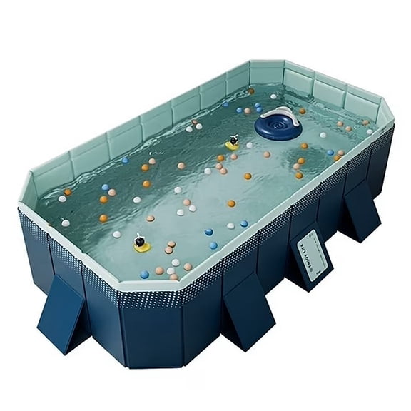 BEJOLO 102"L x 65"W x 22"H Foldable Above Ground Swimming Pool for ...