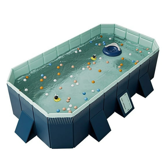BEJOLO 2.6M Foldable Above Ground Swimming Pool for Family, Kids ...