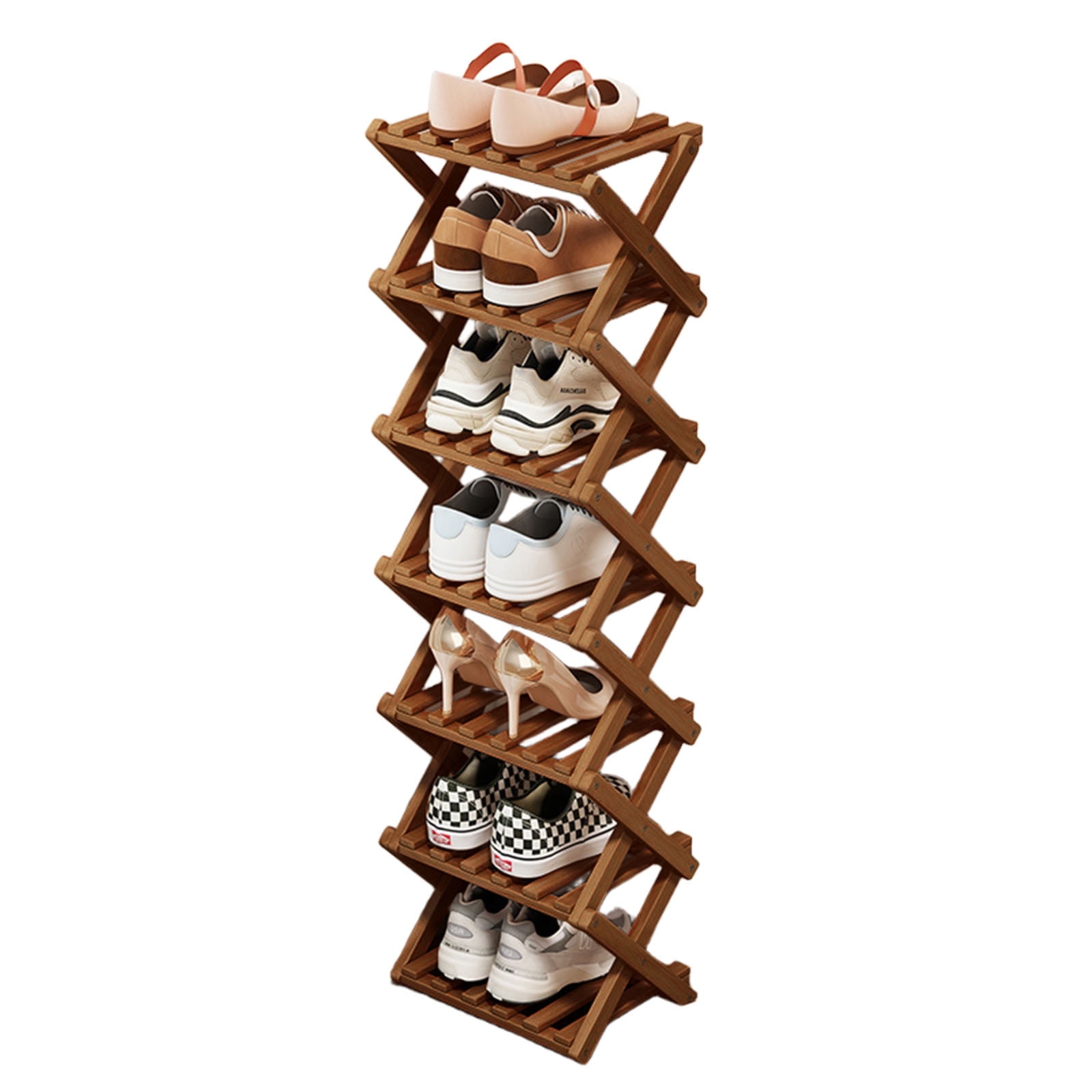 BEJOLO 7-Tier Stackable Shoe Rack – Flexible & Freestanding Shoe ...