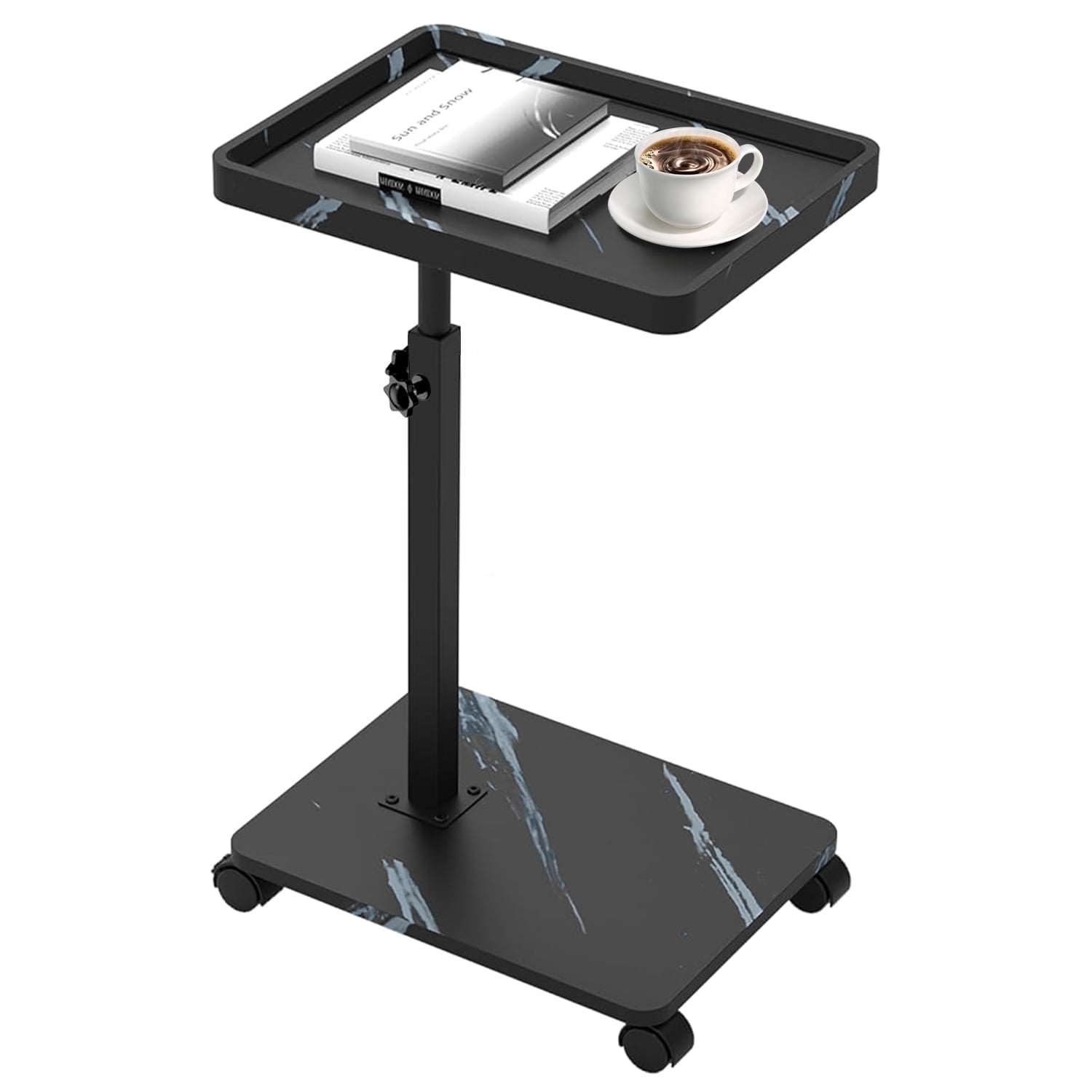 BEJOLO C-Shaped Sofa Table - Height Adjustable Side Table, Fits Most ...