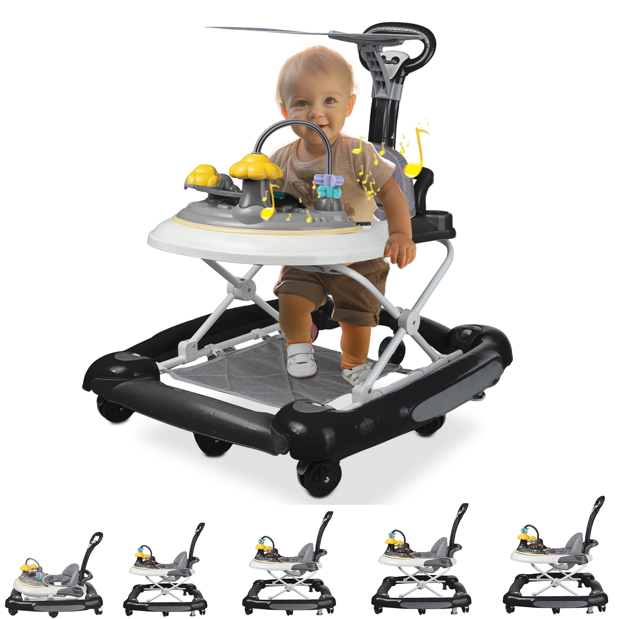 BEJOLO Foldable Baby Walker for Boys Girls, Baby Toys Sit to Stand ...