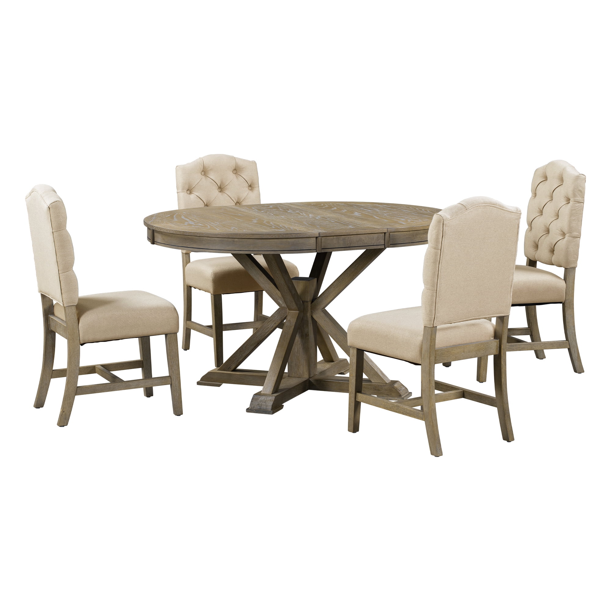 BEKAY 5-Piece Dining Room Table, Dining Table for 4 with 4 Dining ...