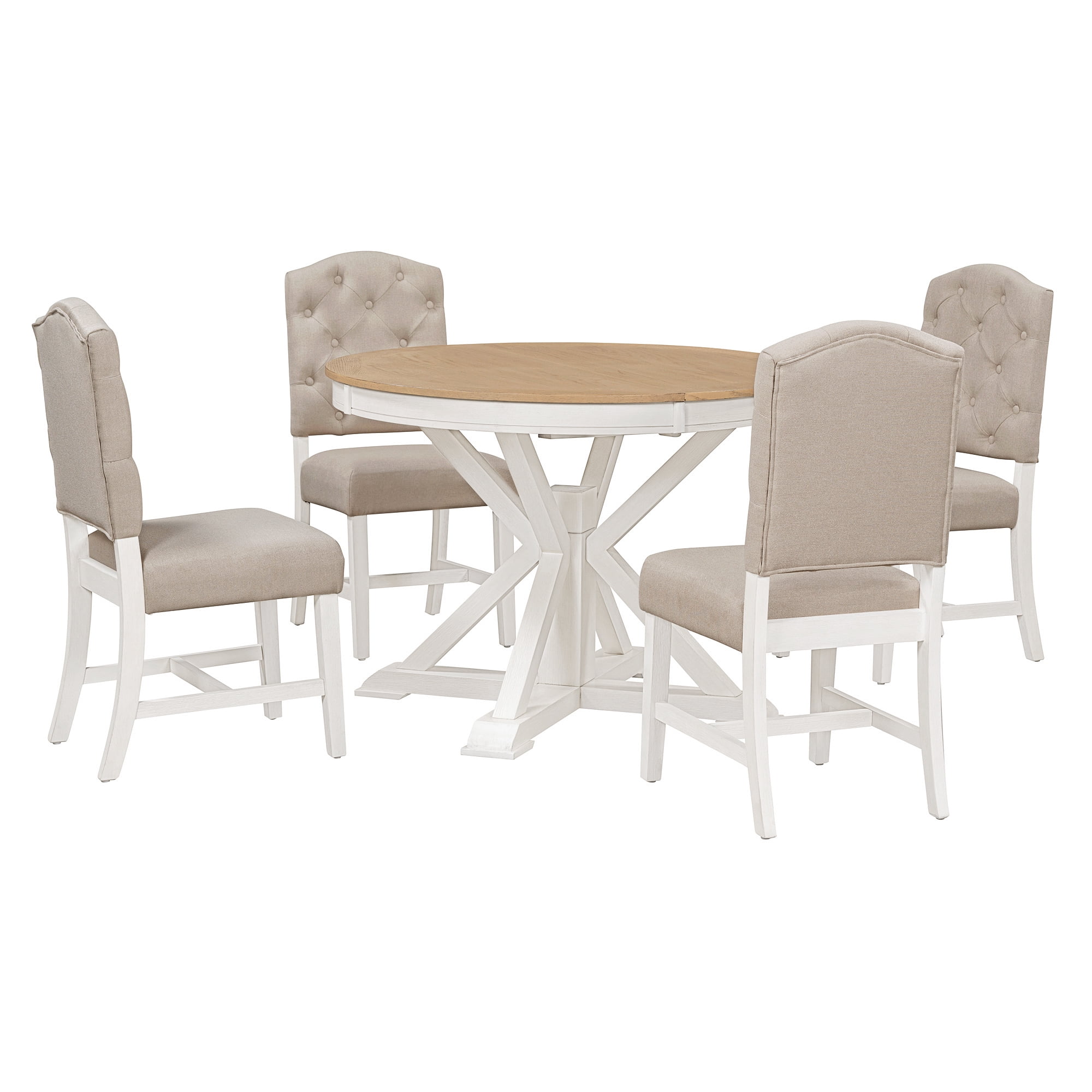 BEKAY 5-Piece Dining Room Table, Dining Table for 4 with 4 Dining ...