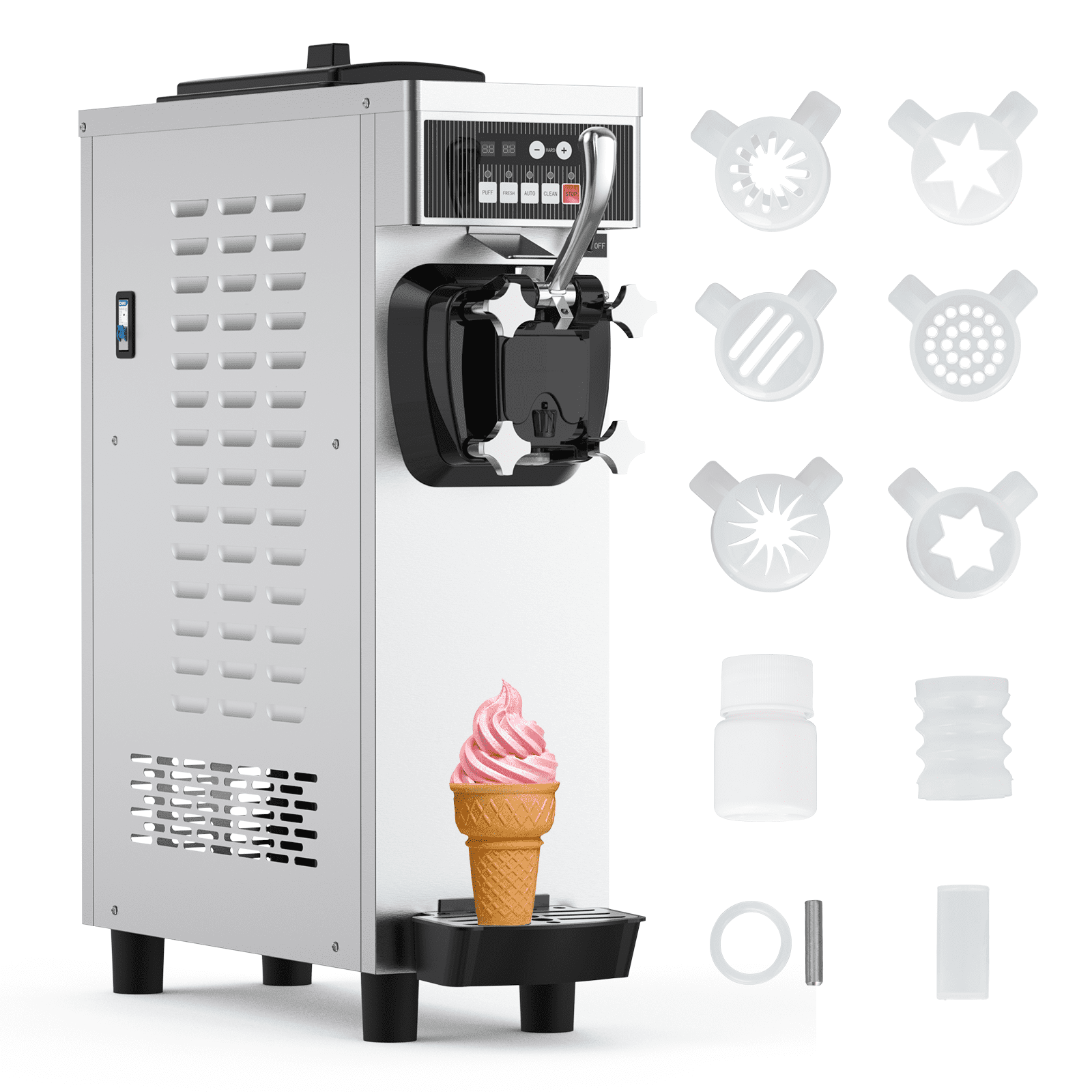BEKAY Commercial Ice Cream Machine, 4.7-5.8Gal/H Soft Serve Machine ...
