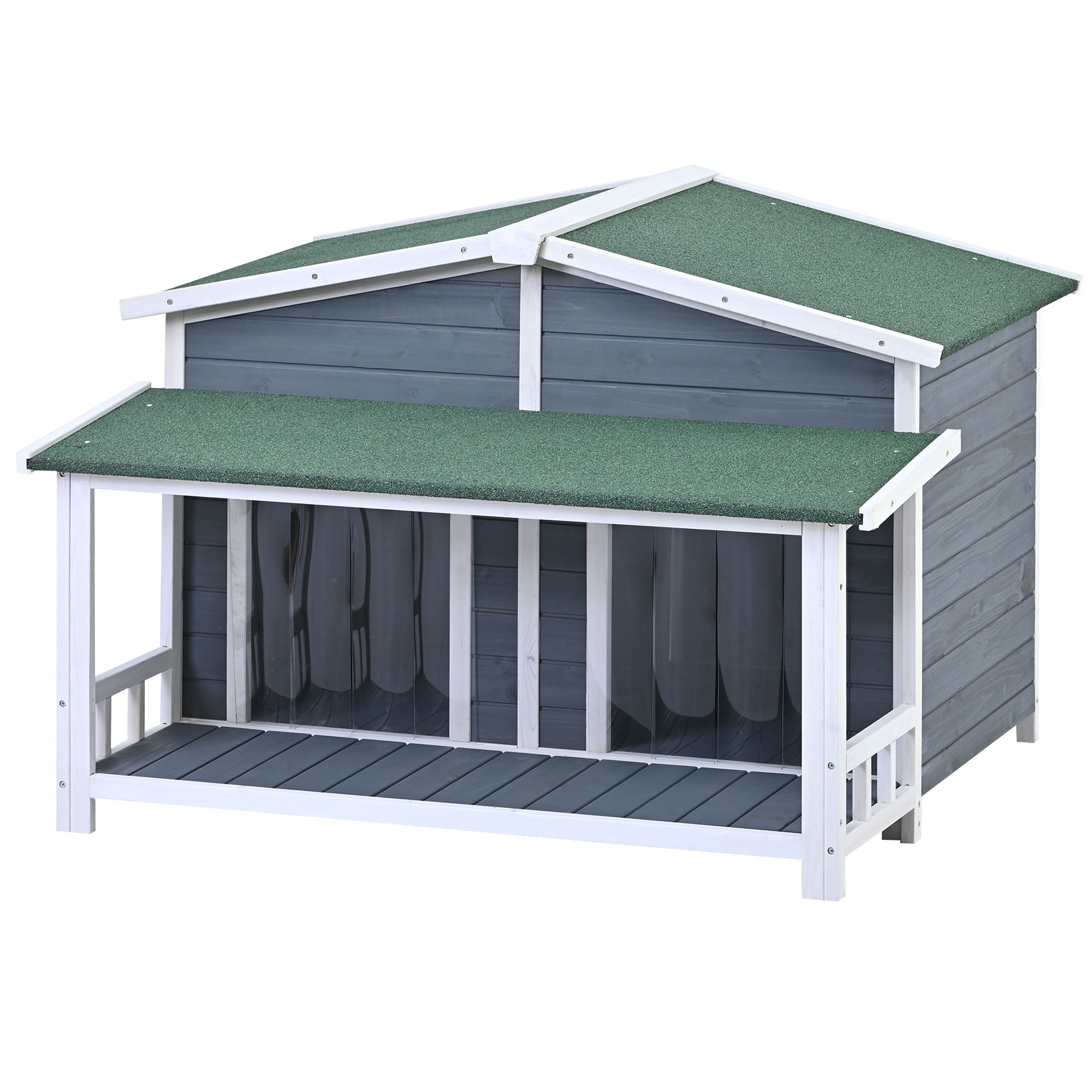 BEKAY Outdoor Wooden Dog House , Animal Shelter for Large Medium Small ...