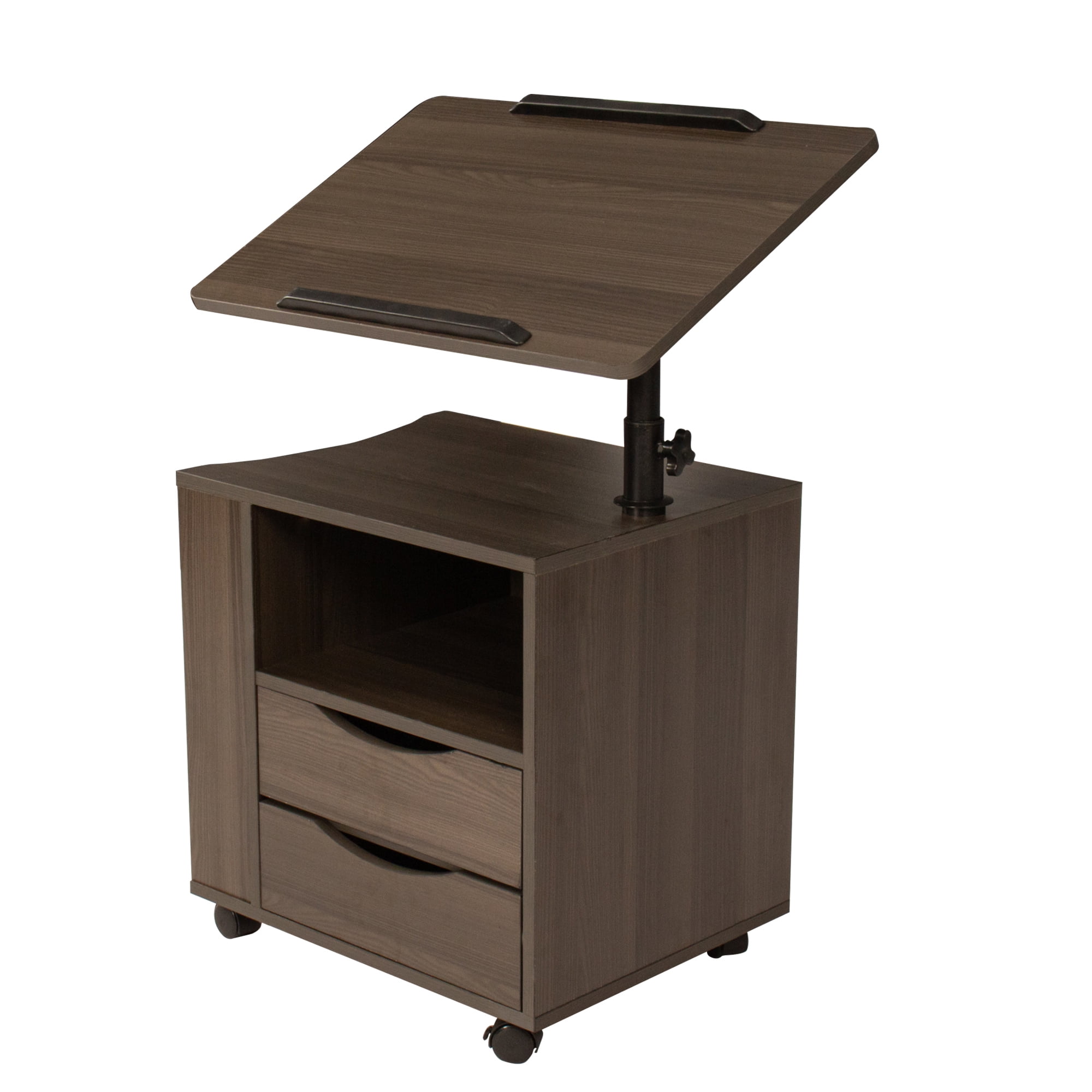 BEKAY Side Tables Bedroom Bedside Tables with 2 Drawers, Open Shelves ...
