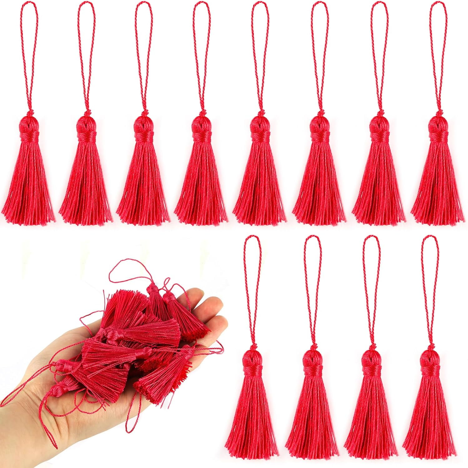 BEL AVENIR 46PCS Mini Small Craft Tassels 15cm Long for Decorative Key ...