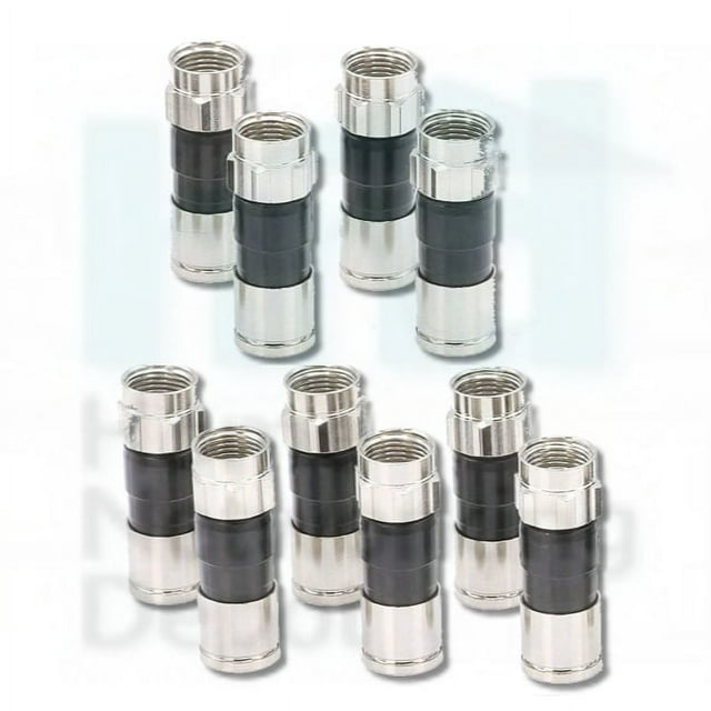 Beldon PPC RG-6 Compression F Connectors, EX6XLP-TEN, 10 Pack, Premium ...