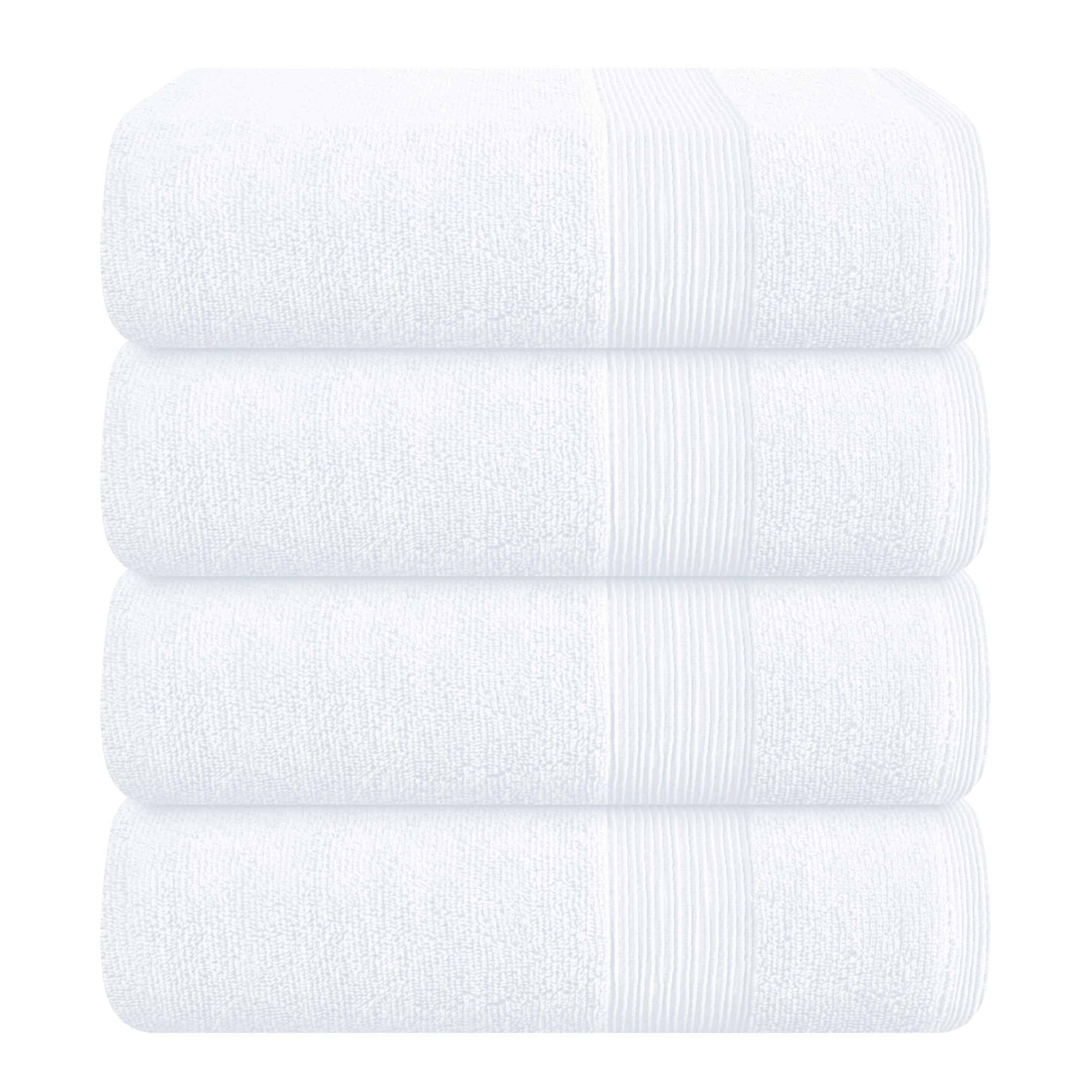 BELIZZI HOME 4 Pack Premium Bath Towel Set, 27x54, 100% Cotton, Ultra ...