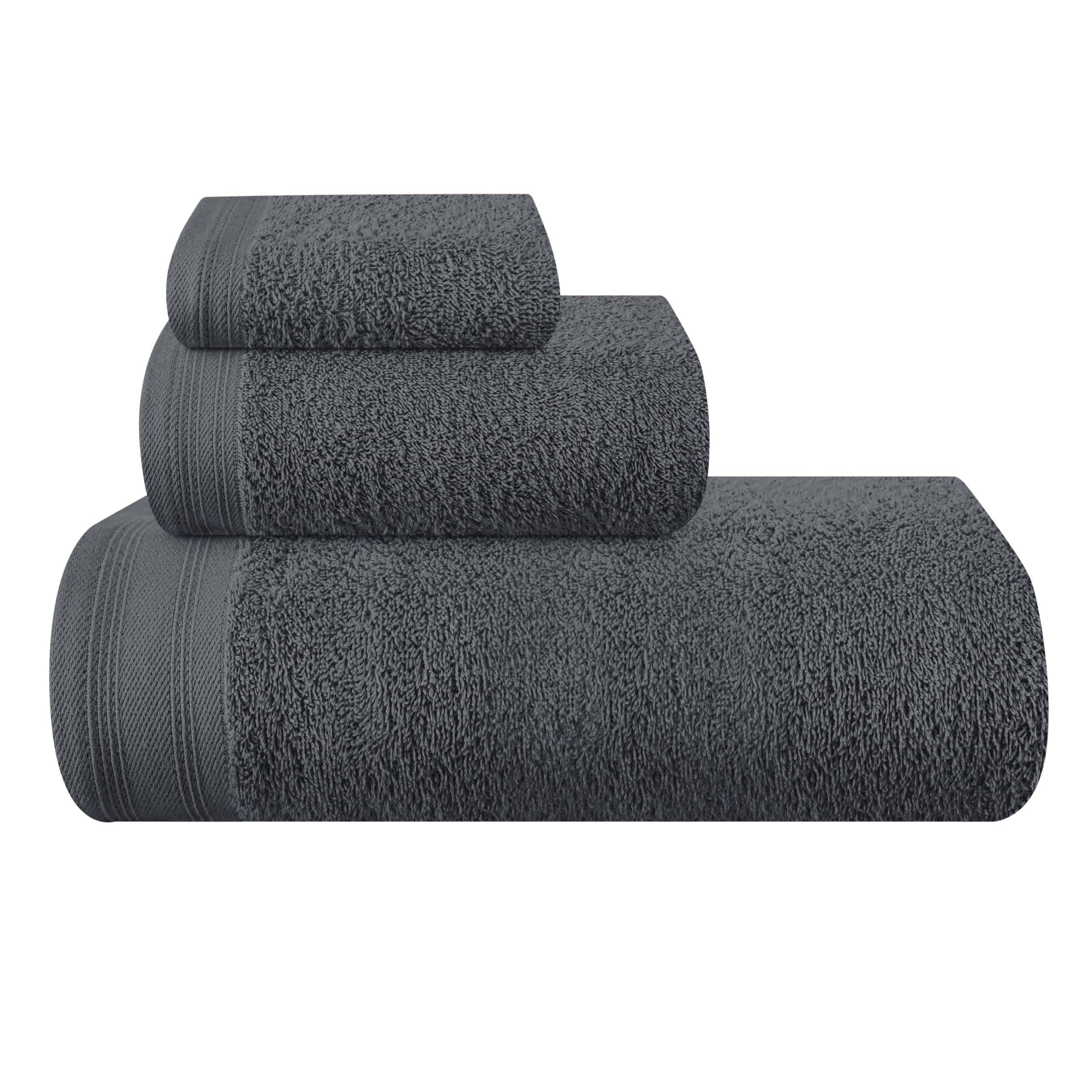 BELIZZI HOME Ultra Soft 3 Pack Cotton Towel Sets - 1 Pc Bath Towel ...
