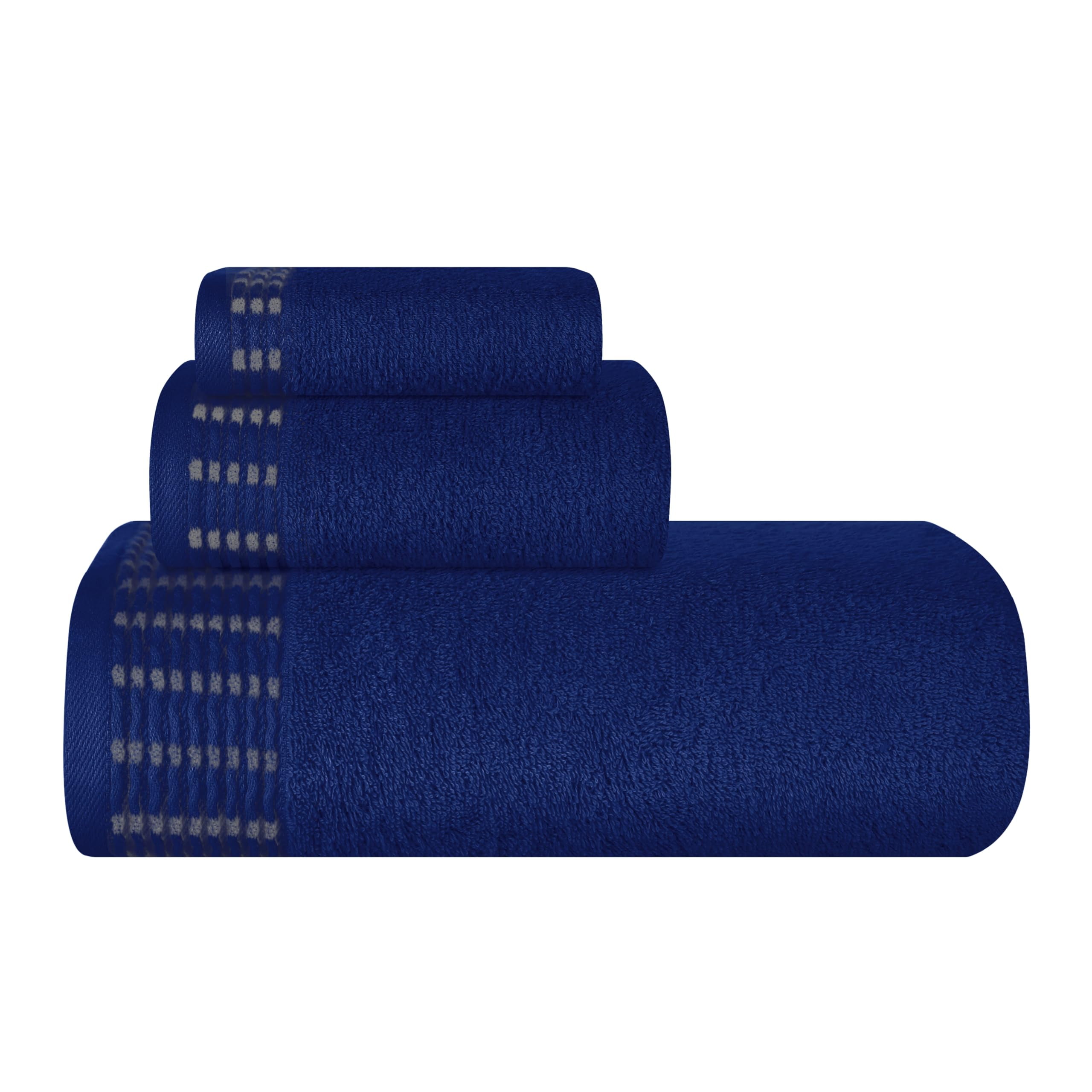 BELIZZI HOME Ultra Soft 3 Pack Cotton Towel Set, Contains a Bath Towel ...