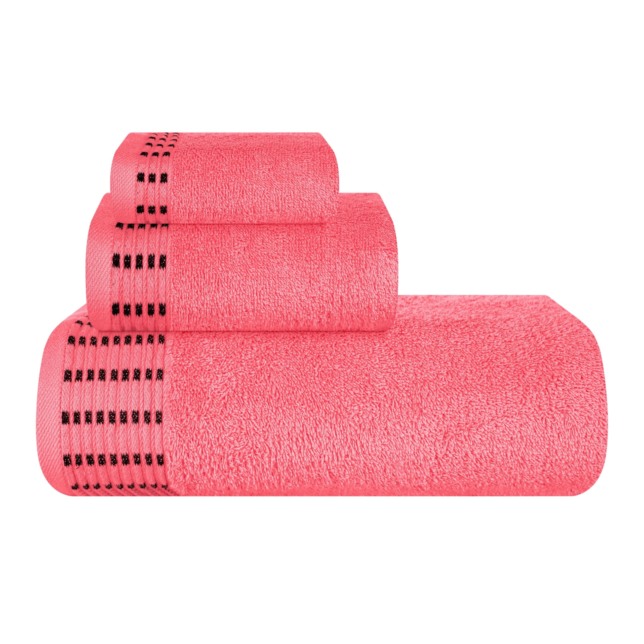 BELIZZI HOME Ultra Soft 3 Pack Cotton Towel Set, Contains a Bath Towel ...