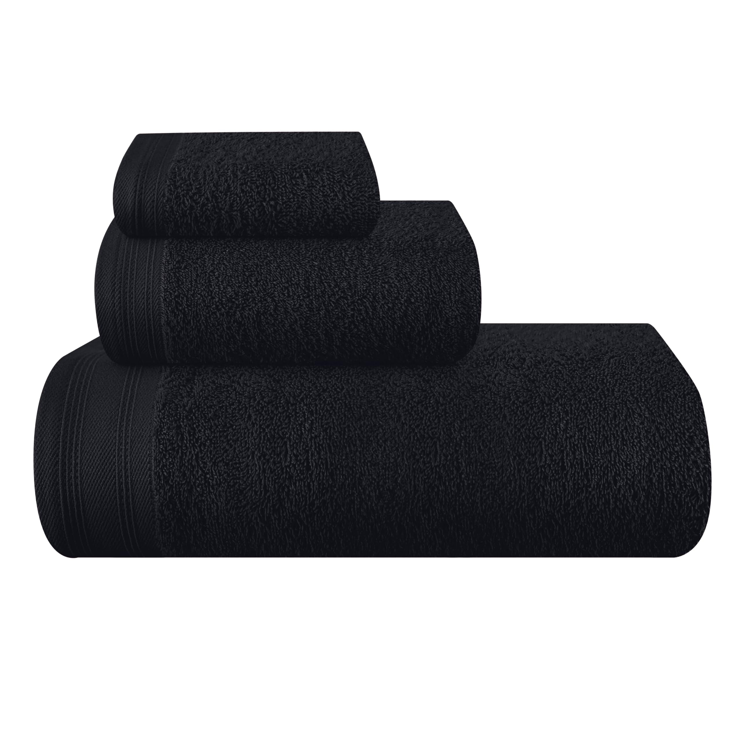 BELIZZI HOME Ultra Soft Cotton Towel Set includes 28x55 inch bath towel ...