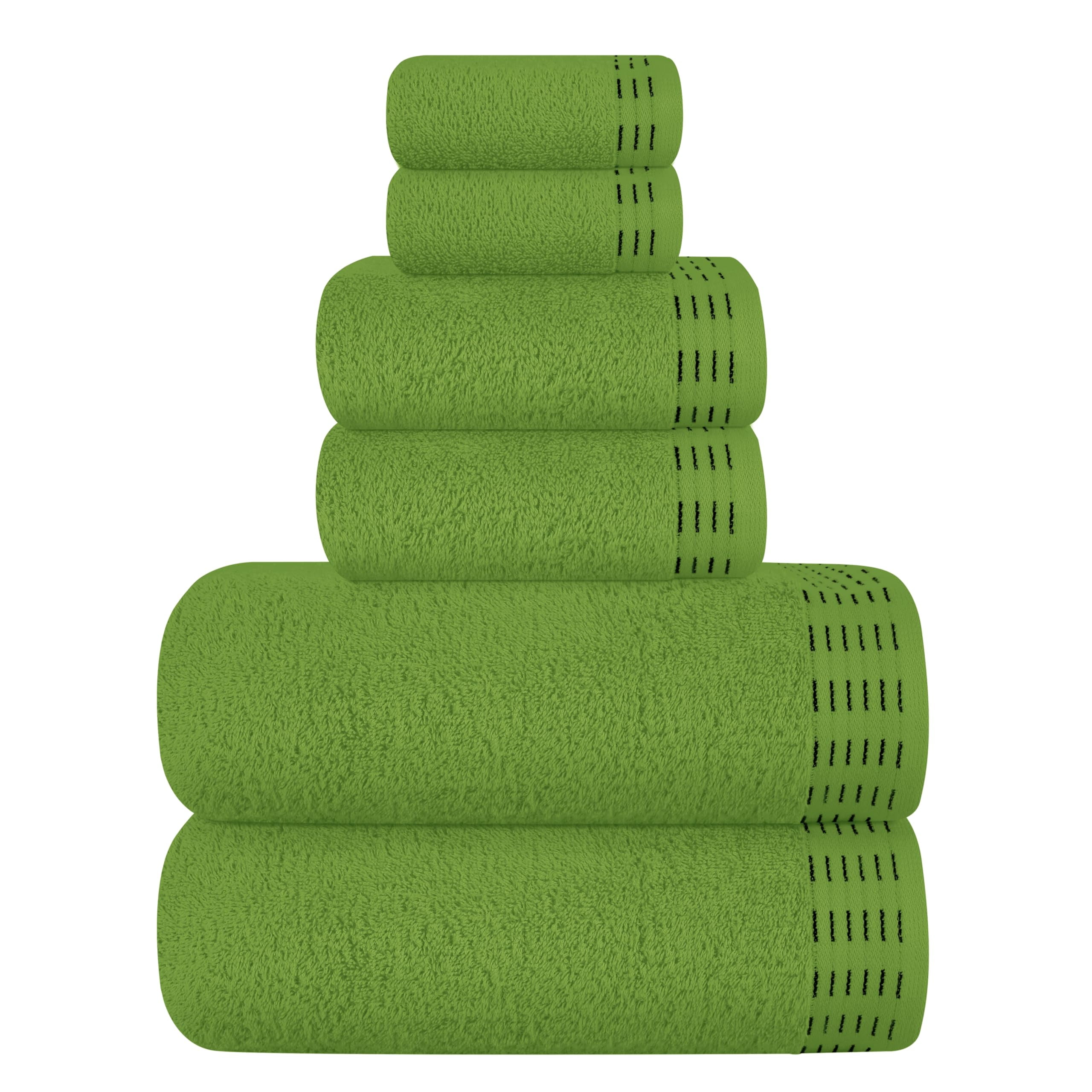 BELIZZI HOME Ultra Soft 6 Pack Cotton Towel Set, Contains 2 Bath Towels ...