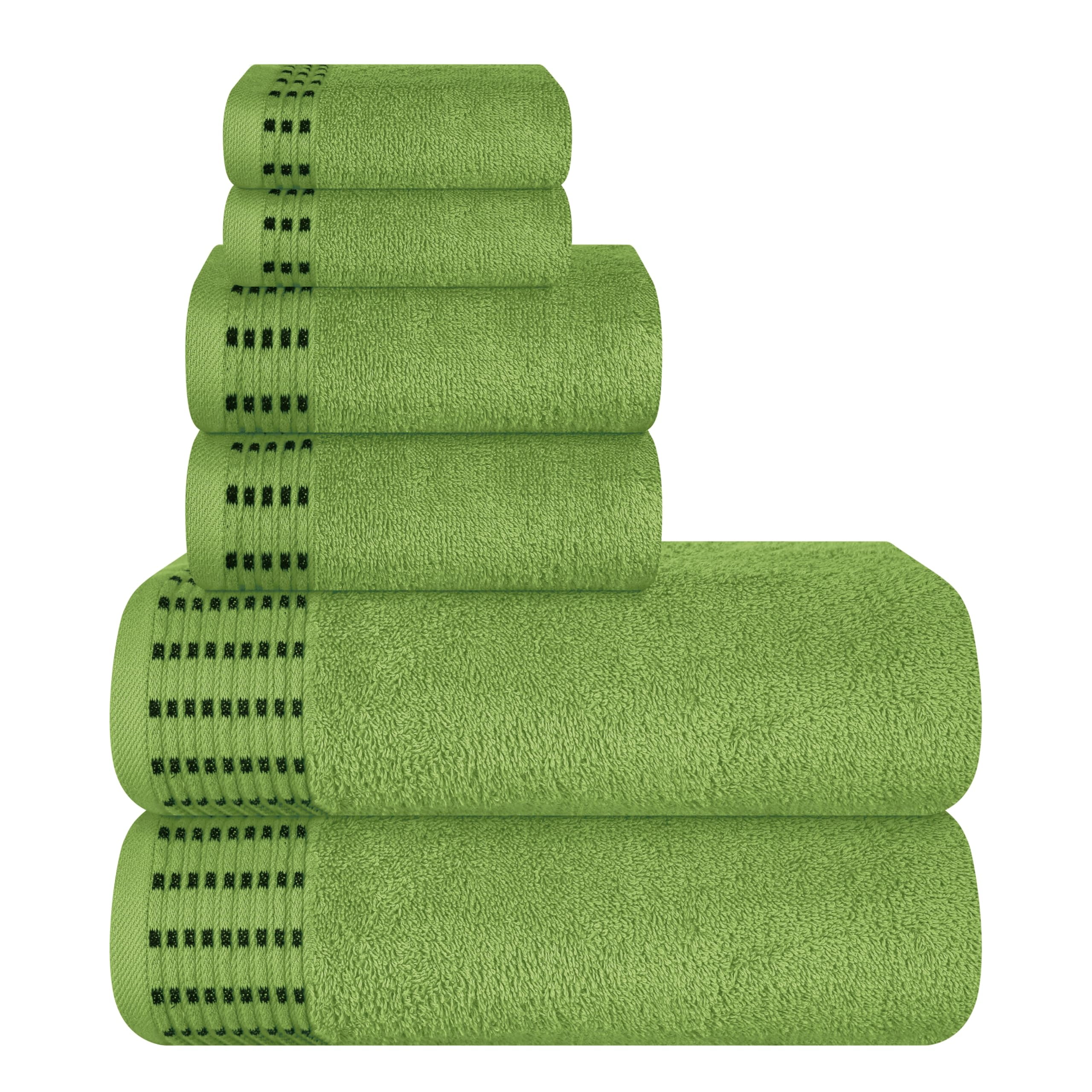 BELIZZI HOME Ultra Soft 6 Pack Cotton Towel Set, Contains 2 Bath Towels ...
