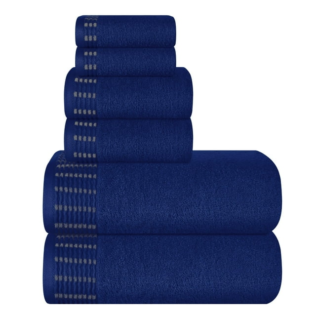 BELIZZI HOME Ultra Soft 6 Pack Cotton Towel Set, Contains 2 Bath Towels ...