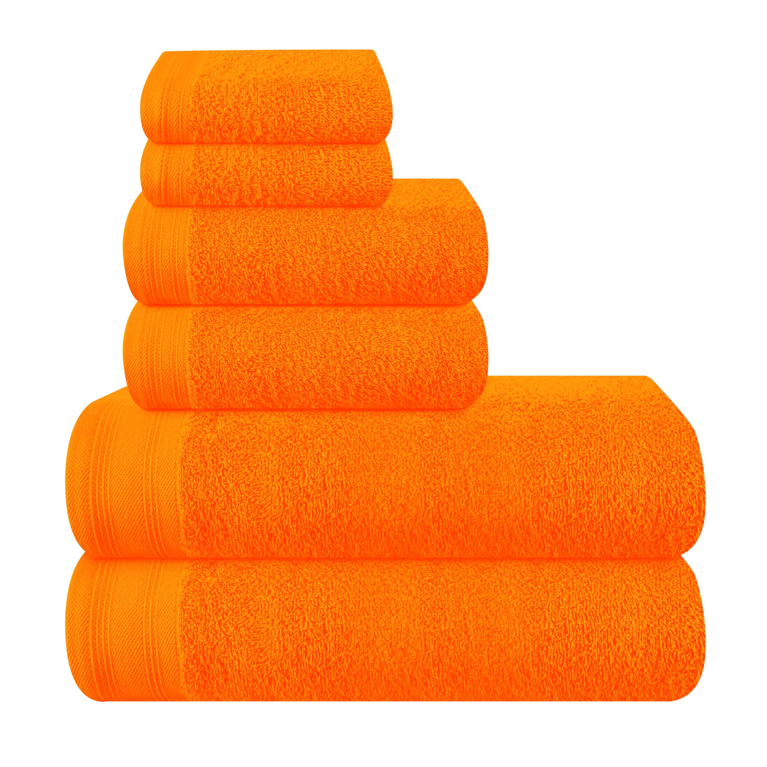 BELIZZI HOME Ultra Soft 6 Pack Cotton Towel Sets, Contains 2 Bath ...