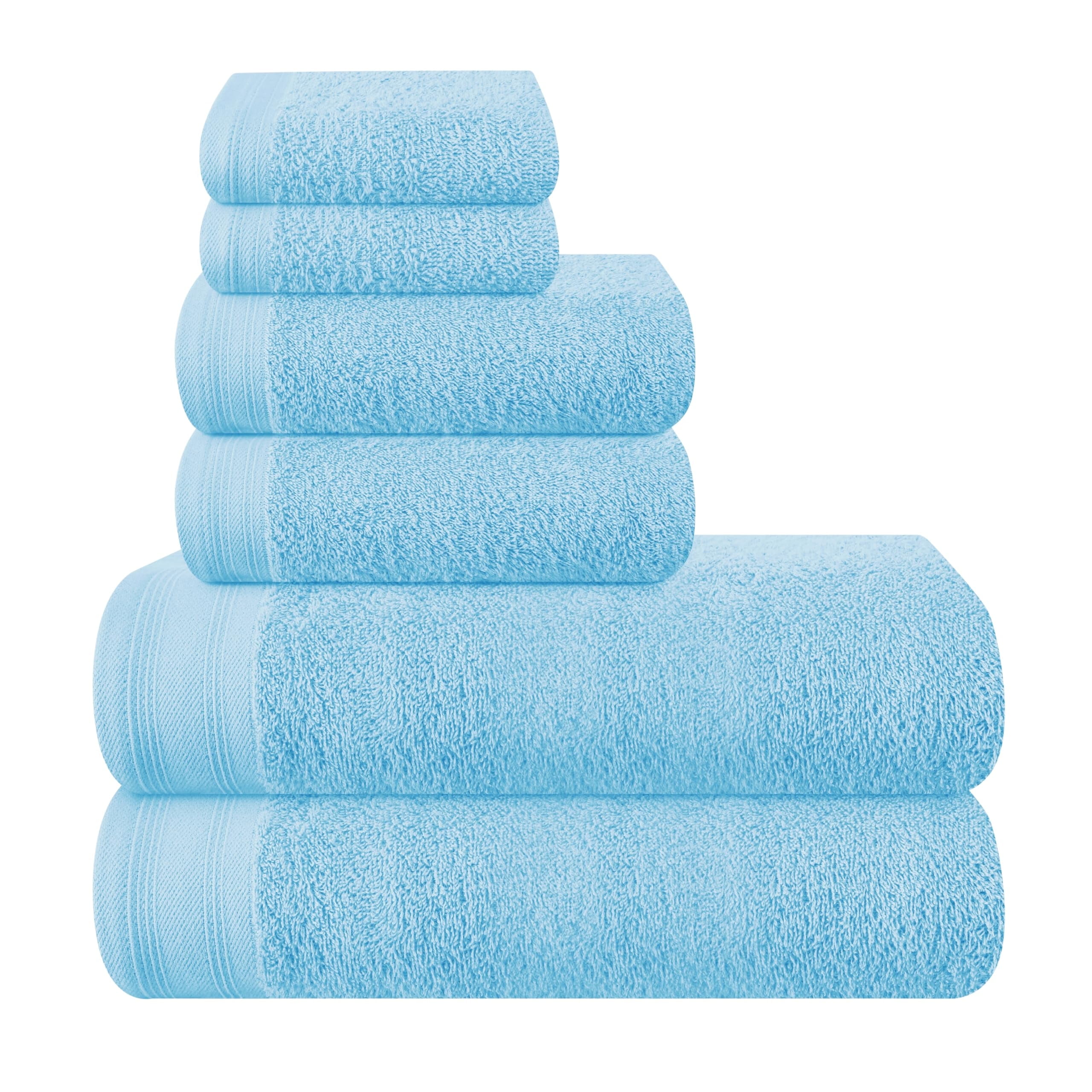 BELIZZI HOME Ultra Soft 6 Pack Cotton Towel Sets, Contains 2 Bath ...