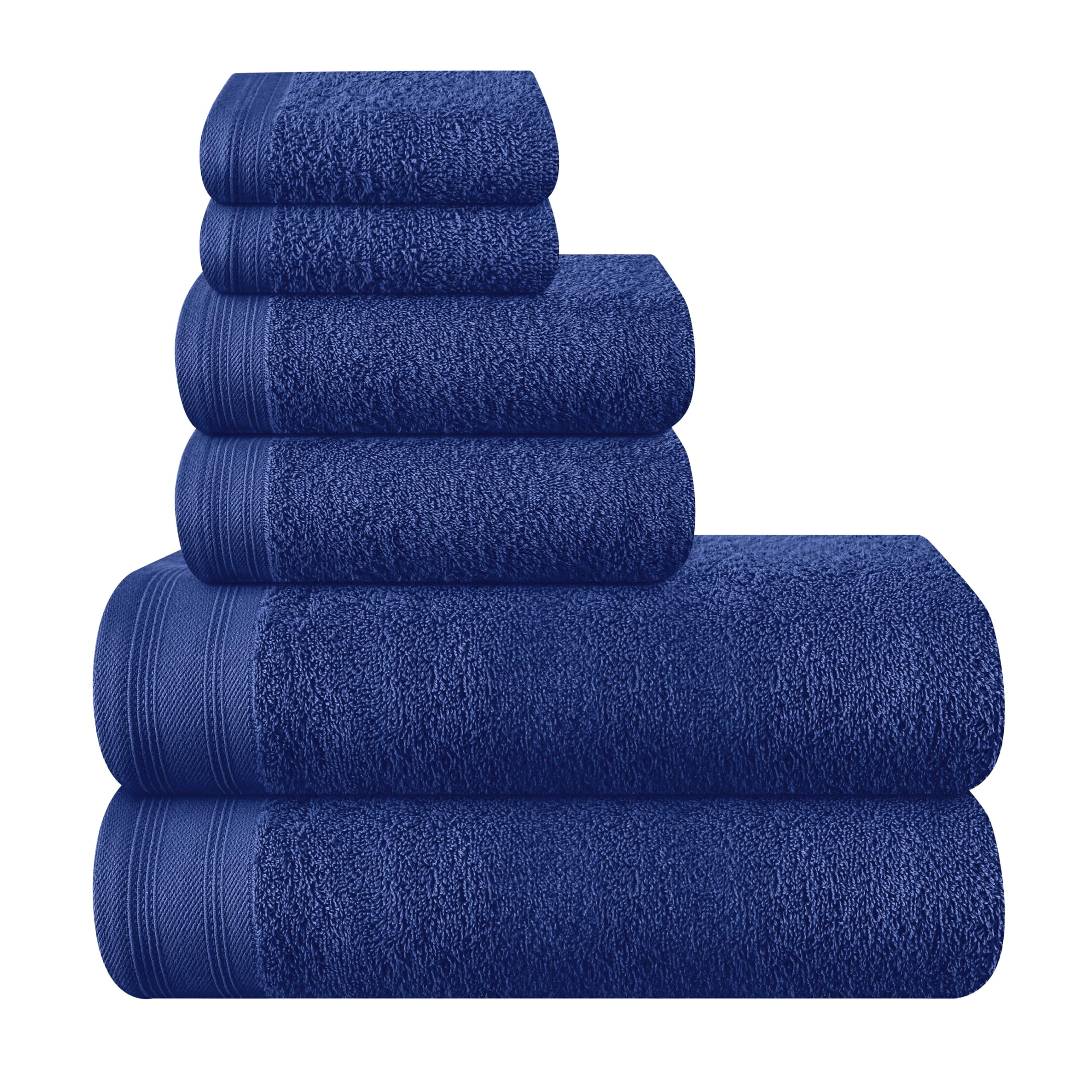 BELIZZI HOME Ultra Soft Cotton Towel Set 6 Pack Includes Bath 28x55 ...