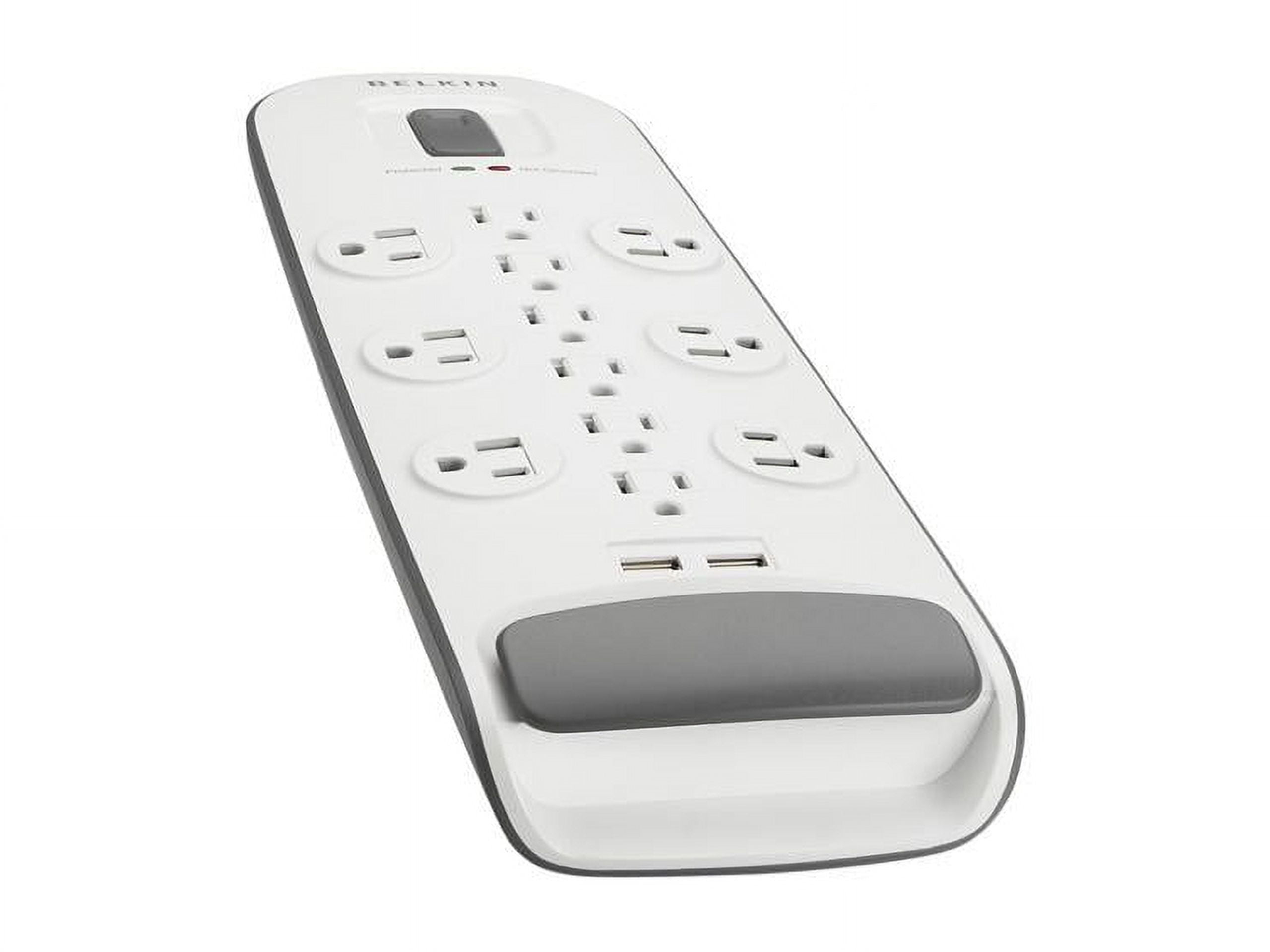 Belkin Surge Protector - 12 AC & 2 USB Ports, 6ft Cord - White (3,996 ...