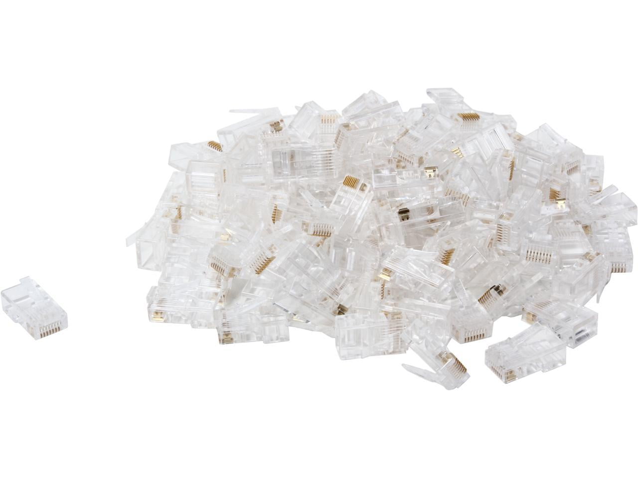 BELKIN R6G088-100 RJ-45 (m) Flat Cable Plug 100 Pack - Walmart Business ...