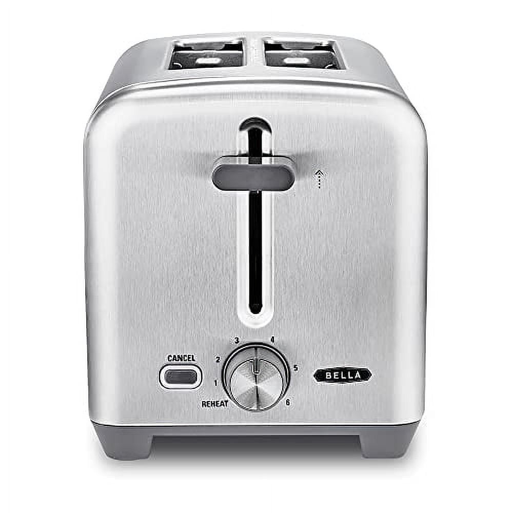 BELLA 2-Slice Toaster, Stainless Steel with Extra Wide Slots, 6 ...