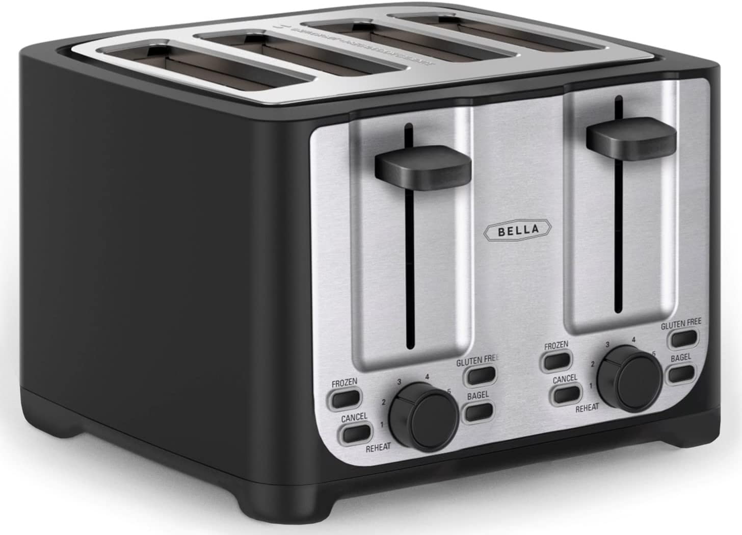 BELLA 4 Slice Toaster with Auto Shut Off - Extra Wide Slots & Removable ...