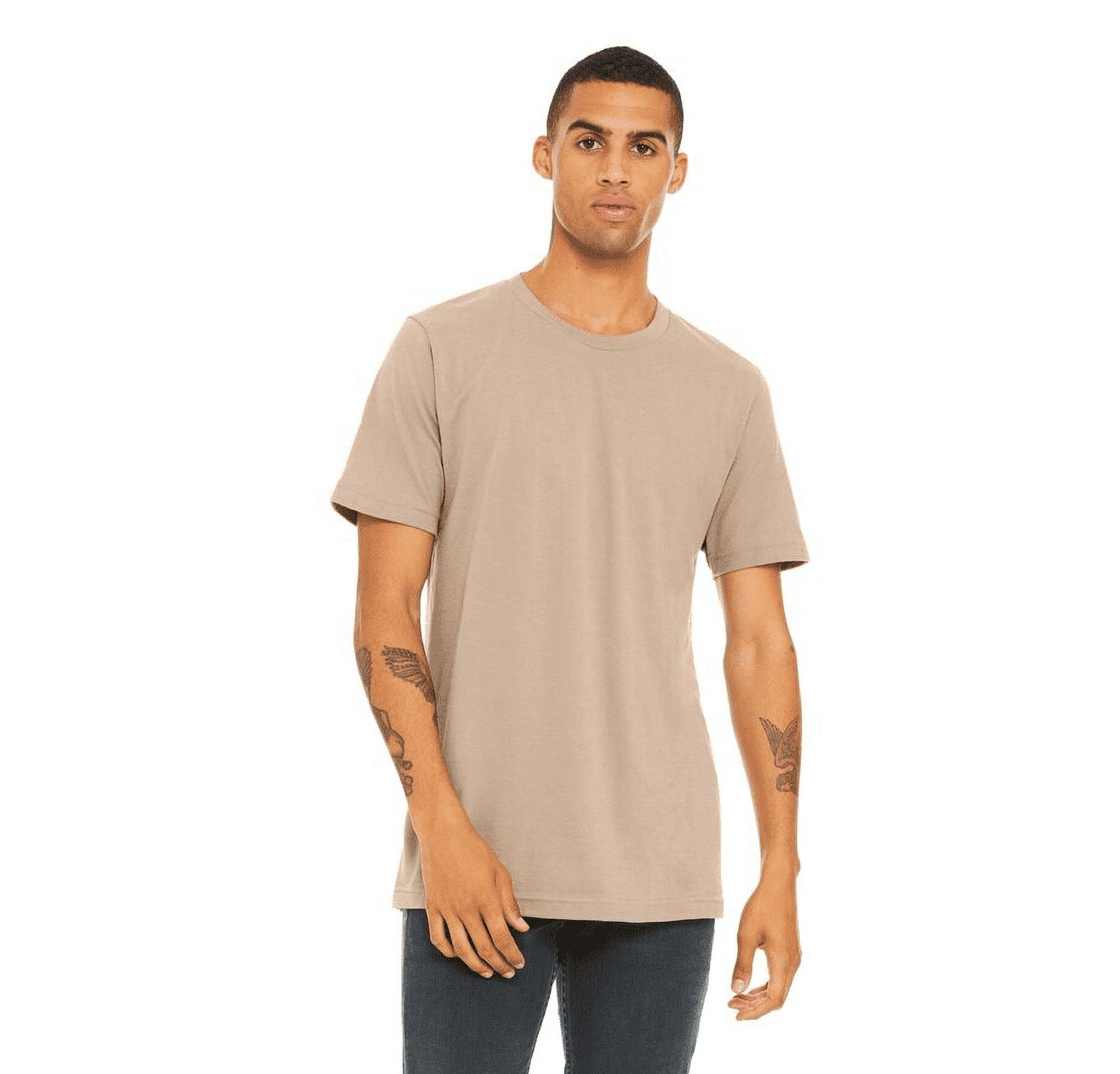 BELLA+CANVAS Adult Unisex Short Sleeve Crew T-Shirt for Crafting, Tan ...