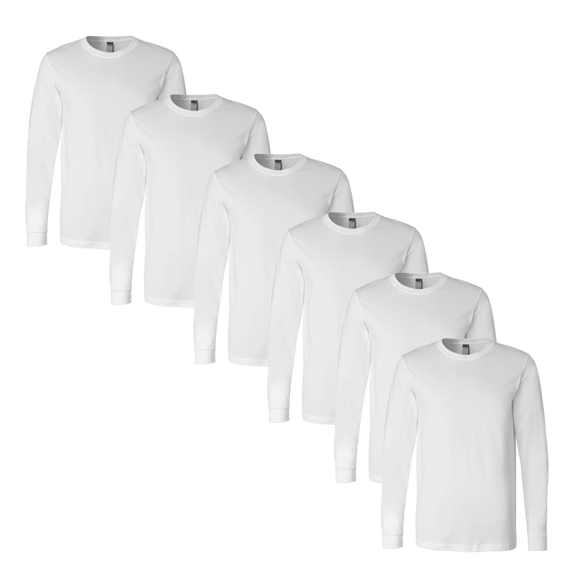 BELLA+CANVAS Men's Long Sleeve Jersey Tee, Retail Fit Crew Neck Cotton ...