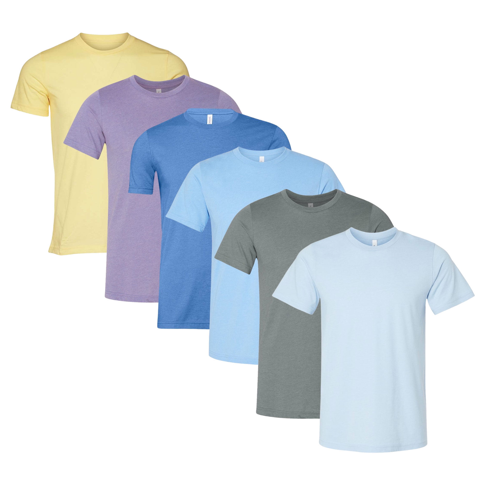 BELLA + CANVAS Unisex CVC Jersey T-Shirts 52/48 Cotton/Polyester Solid ...