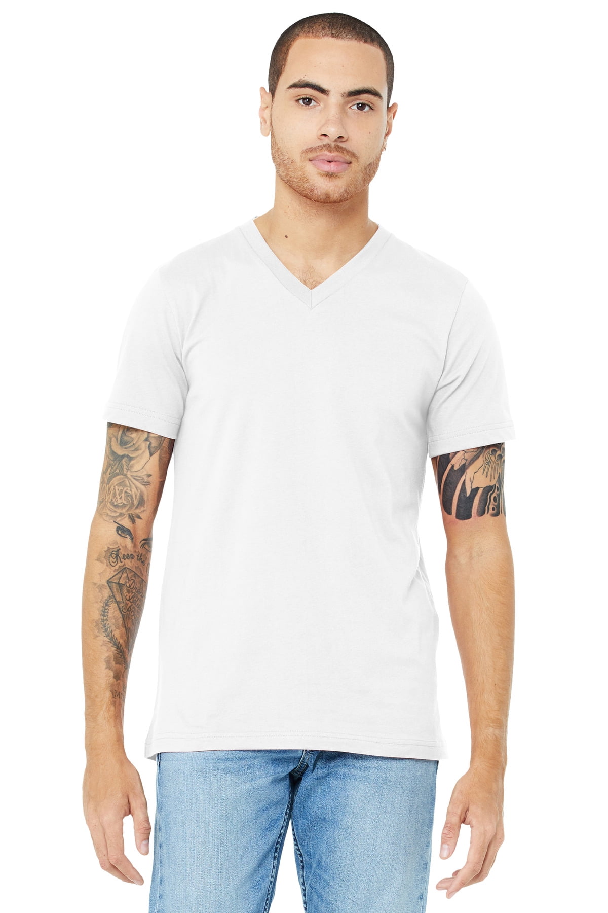 BELLA + CANVAS Unisex Jersey V-Neck T-Shirt - Walmart.com