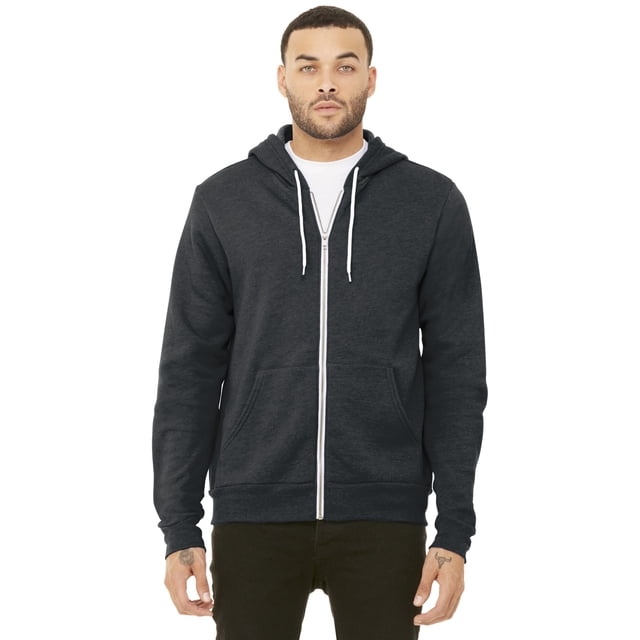 BELLA+CANVAS Unisex Sponge Fleece Full-Zip Hoodie. - Walmart.com