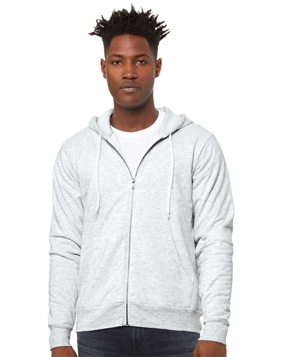 BELLA + CANVAS Unisex Sponge Fleece Full-Zip Hoodie Size up to 3XL ...