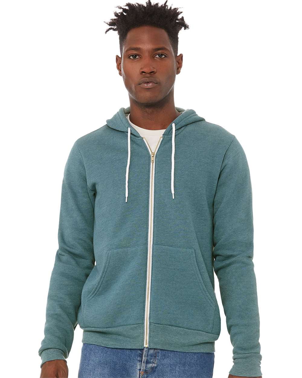 BELLA + CANVAS Unisex Sponge Fleece Full-Zip Hoodie - Walmart.com