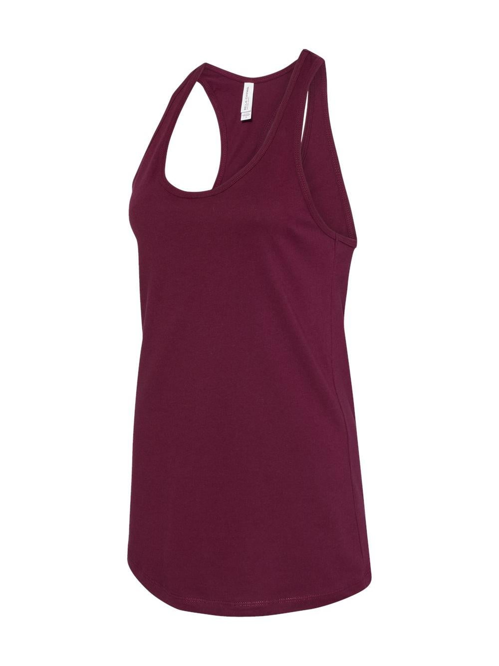 BELLA + CANVAS - Women's Jersey Racerback Tank - 6008 - Maroon - Size ...