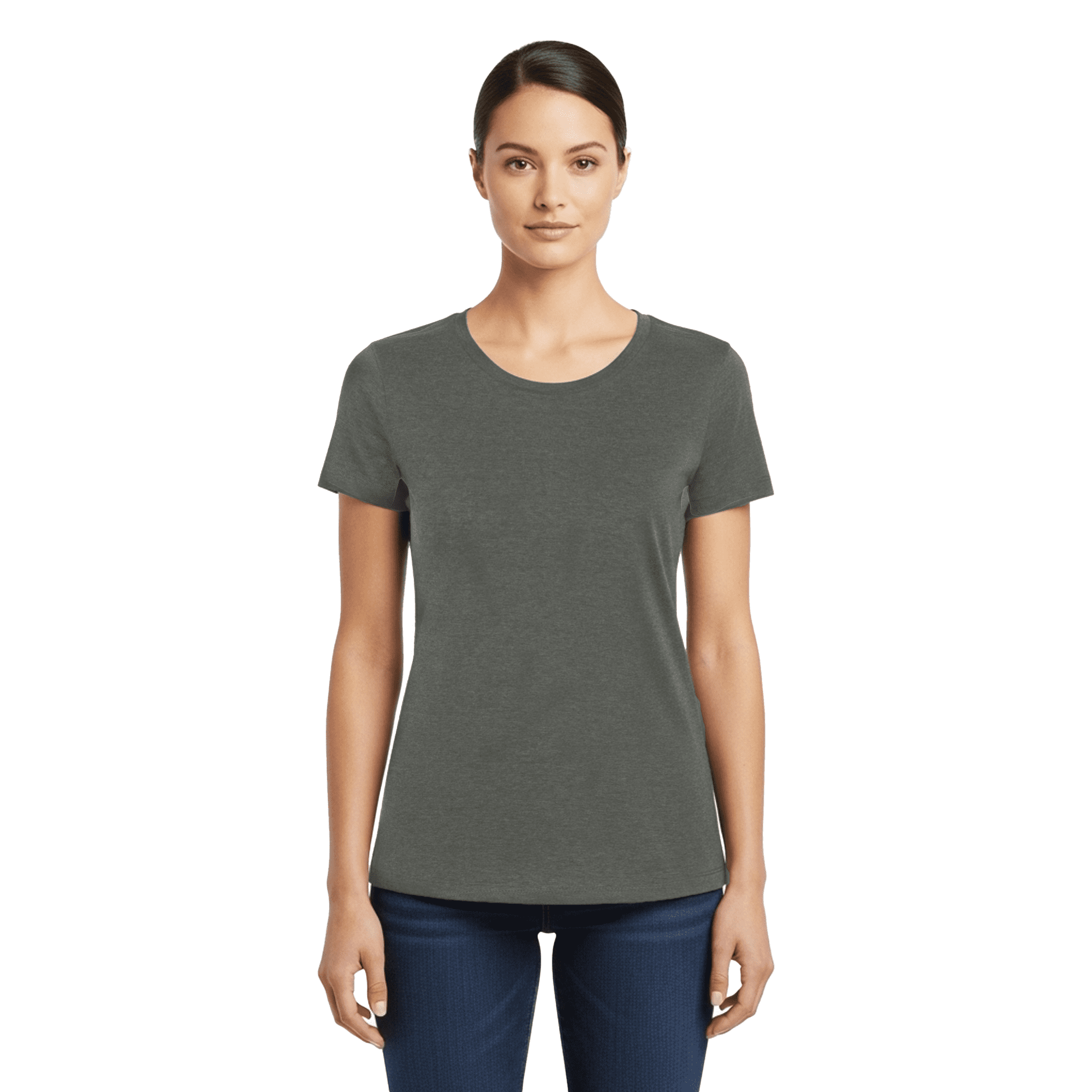BELLA + CANVAS Women's Slim Fit Tee, Short Sleeve Crewneck Casual ...