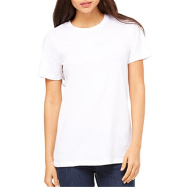BELLA + CANVAS - Women’s Relaxed Jersey Tee - 6400 - White - Size: M ...