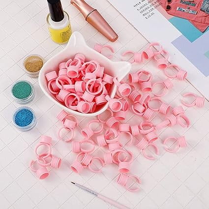 BELLA FACCIA Glue Rings for Eyelash Extensions Plain Glue Rings Lash ...